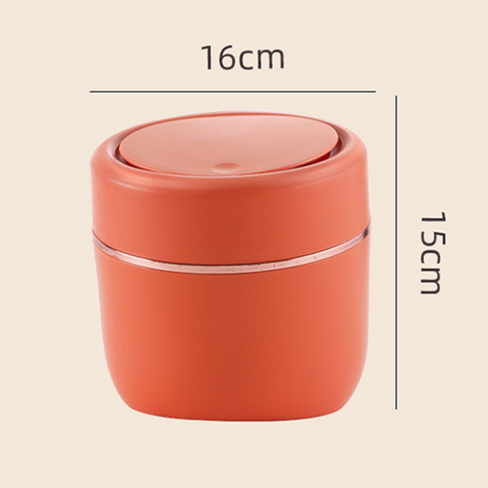 Travelwant Mini Trash Can with Lid, Press-Type with Removable Inner ...