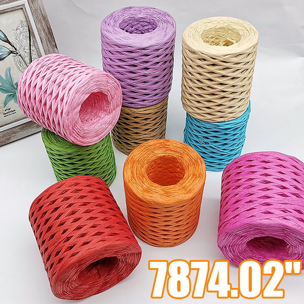 Travelwant Natural Raffia Paper Ribbon Twine Strings, Raffia Ribbon ...