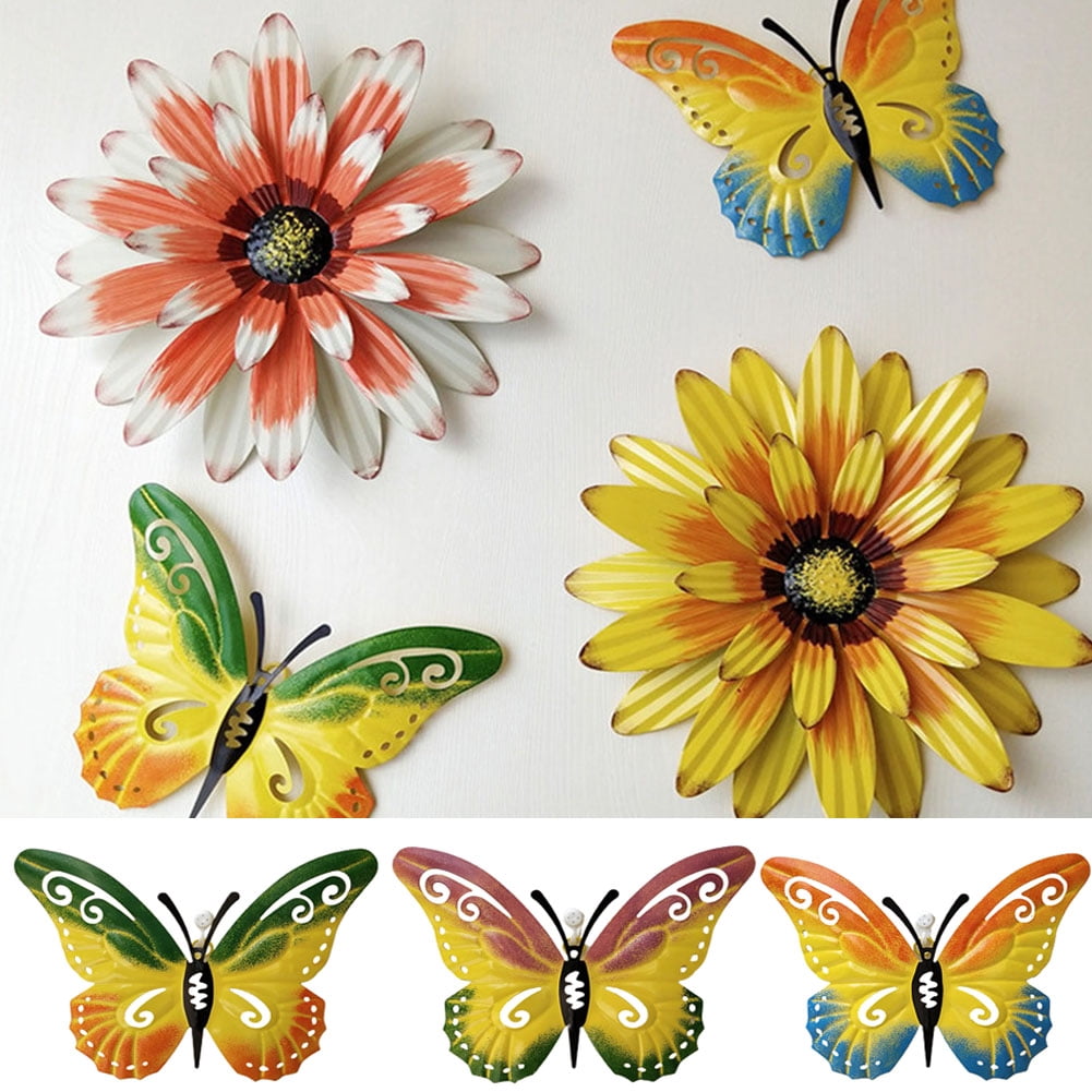 Travelwant Nature-Inspired Metal Butterfly Decorative Wall Art Trio ...