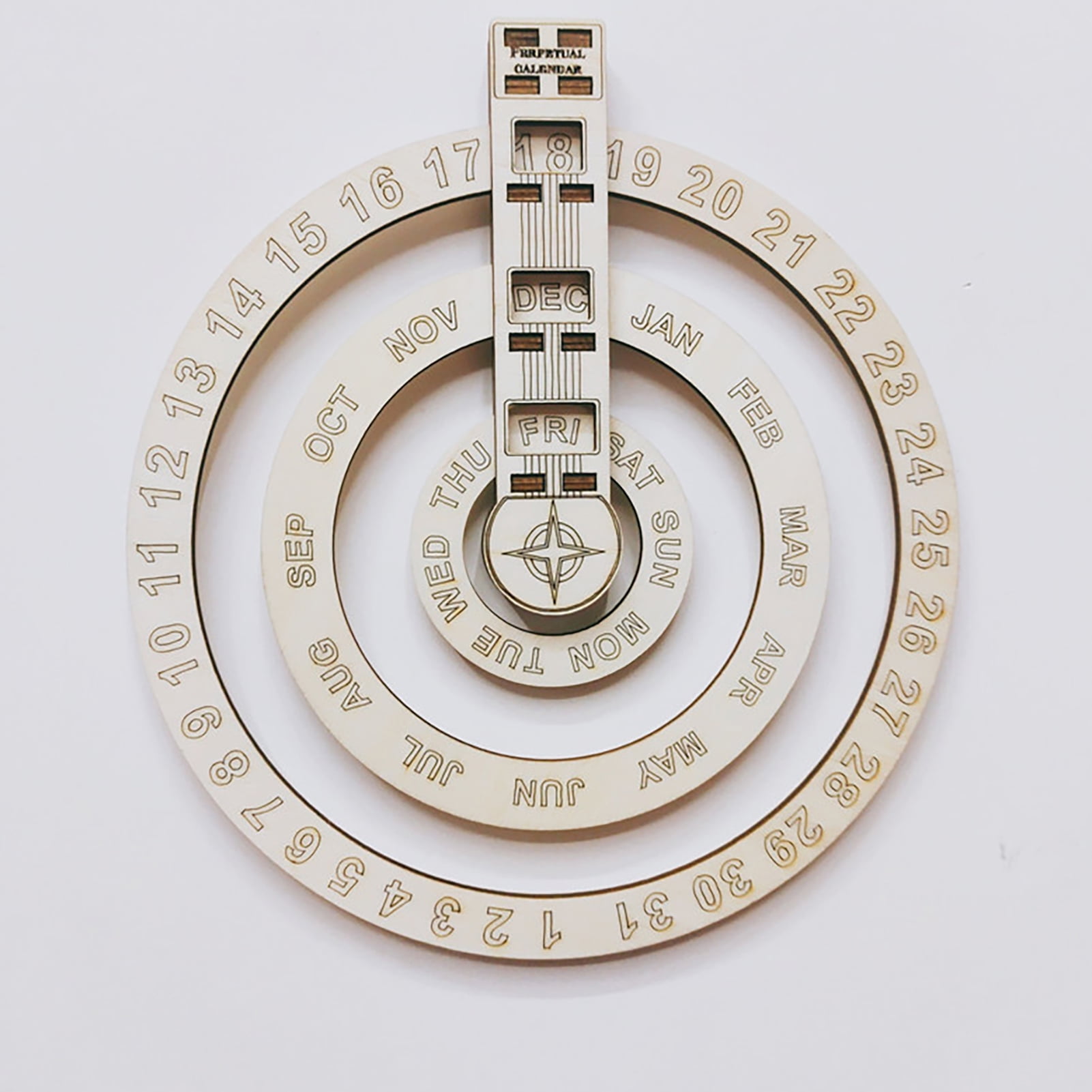 Travelwant Perpetual Calendar Wooden, Eco Friendly Material, Wall ...