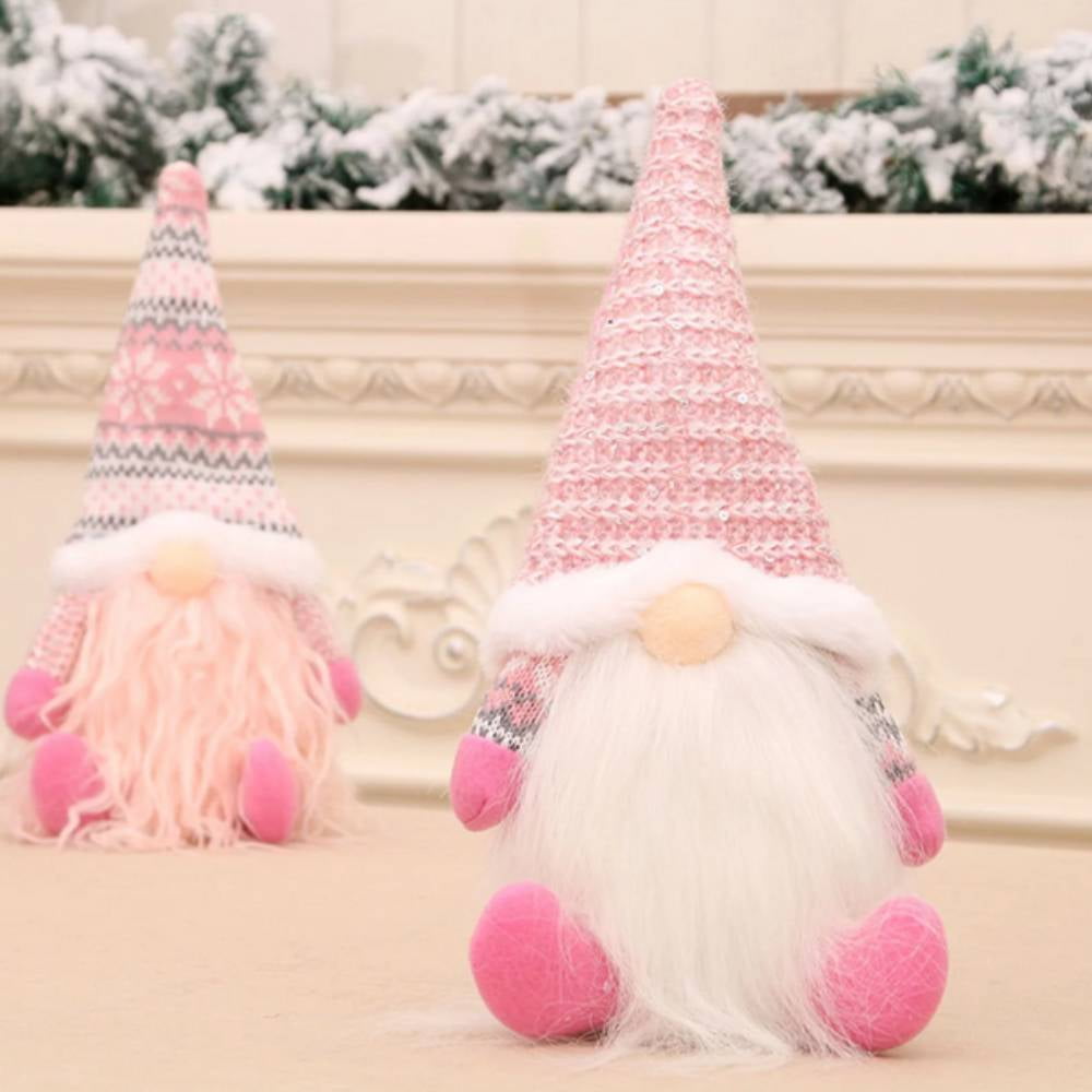 Travelwant Pink Couple Christmas Swedish Gnomes - Handmade Tomte Santa ...