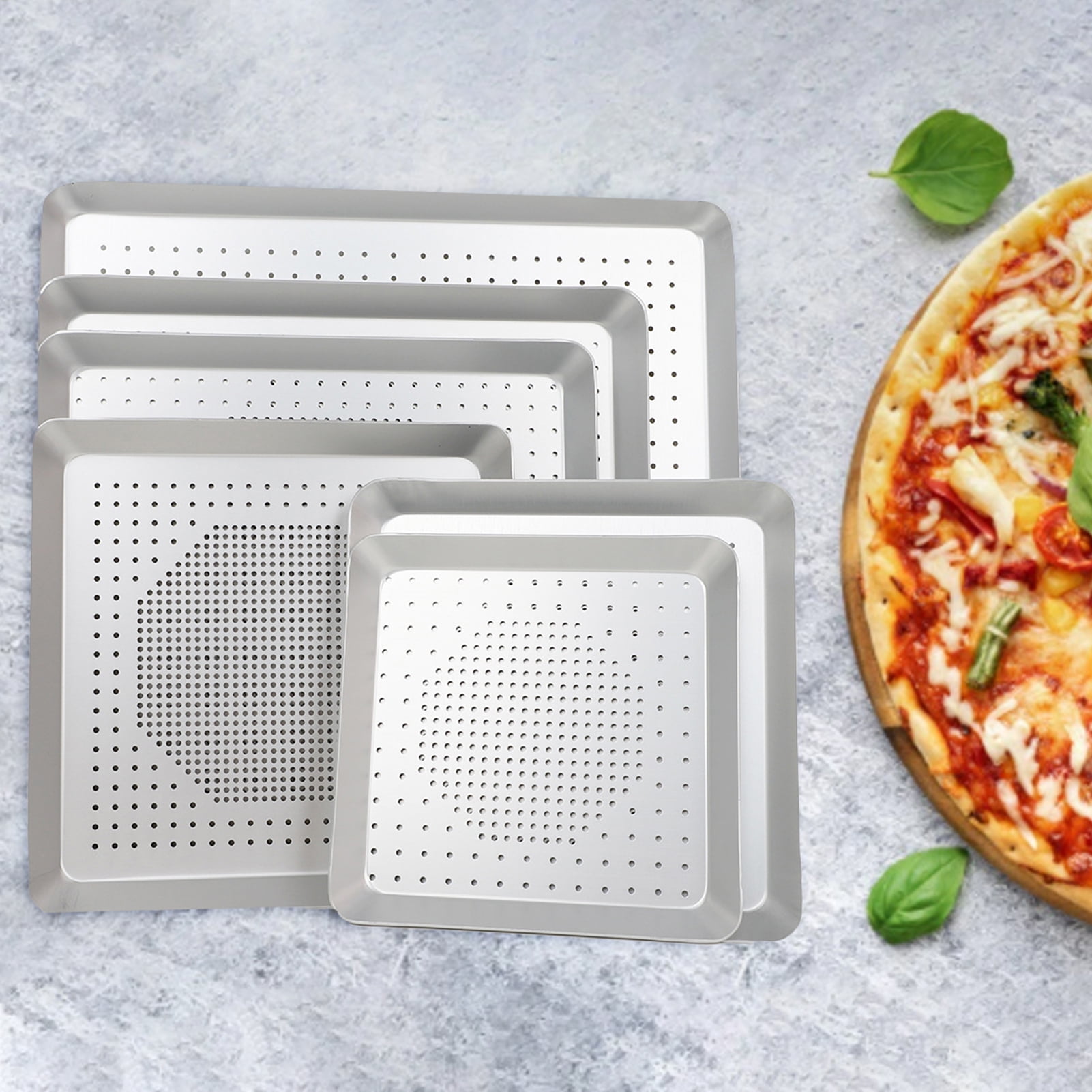 Travelwant Pizza Baking Pan, Pizza Pan Crisper with Holes, Perforated ...