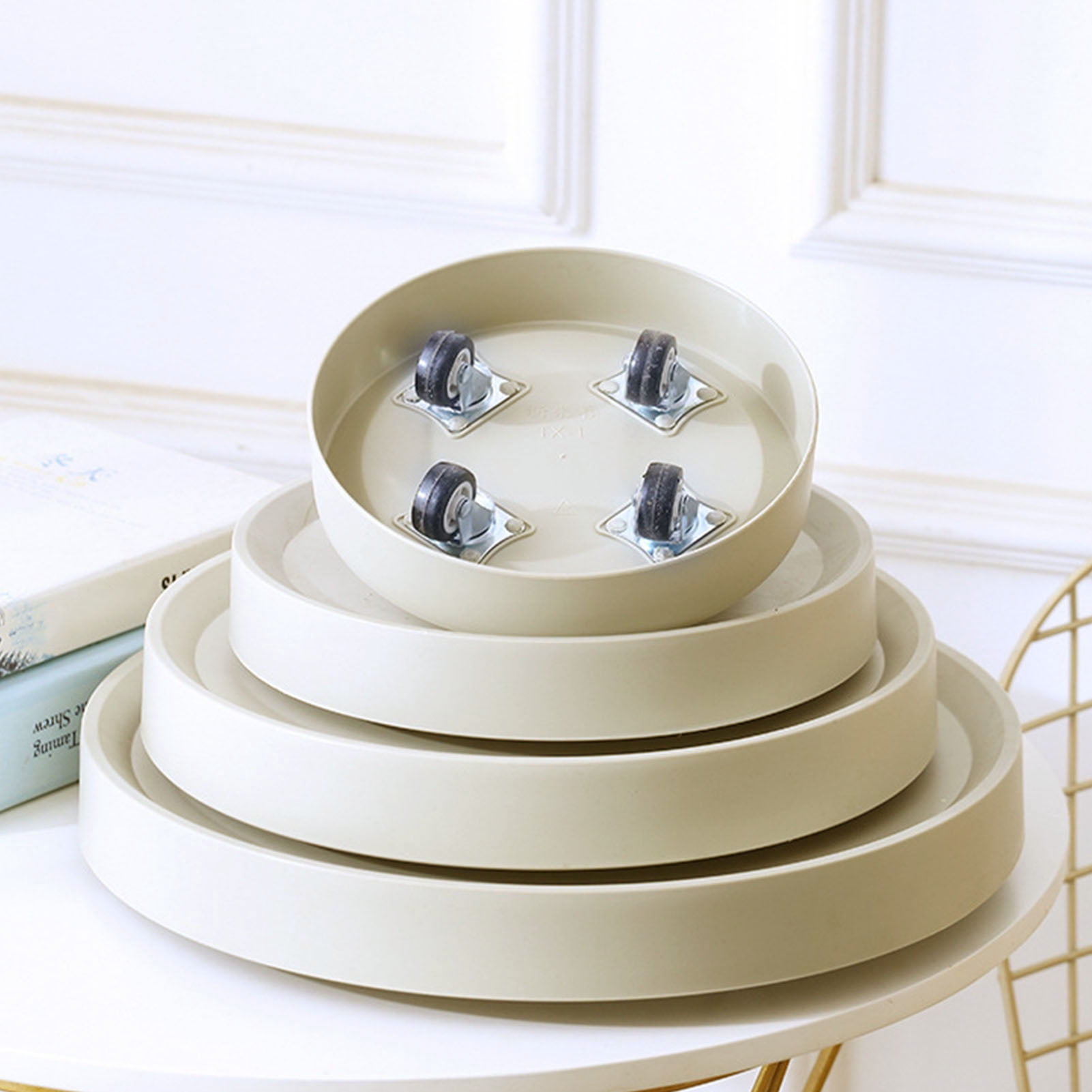 Travelwant Plant Caddy with Easy Moving Caster Wheels Round Movable ...