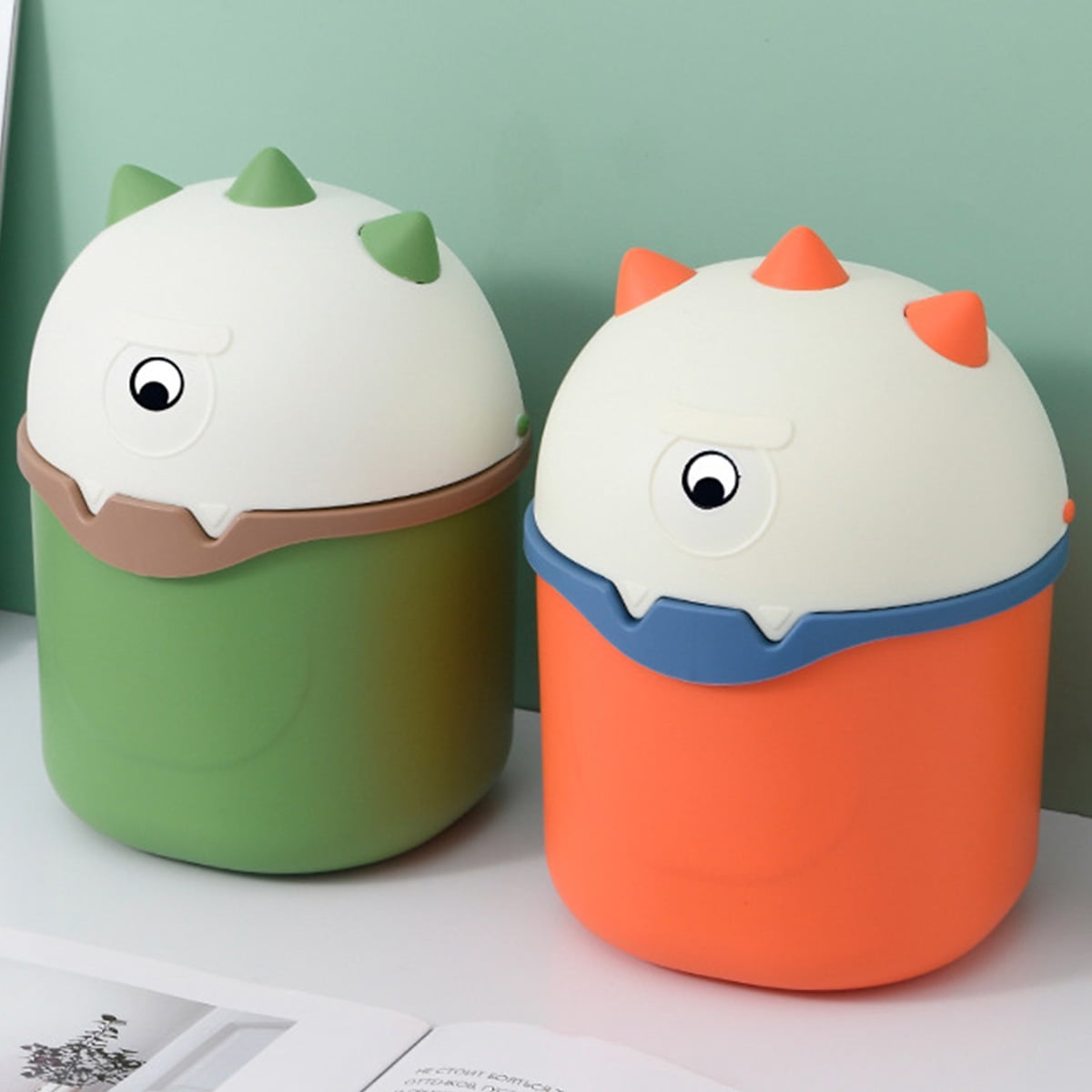 Travelwant Plastic Mini Wastebasket Trash Can Tiny Desktop Waste ...