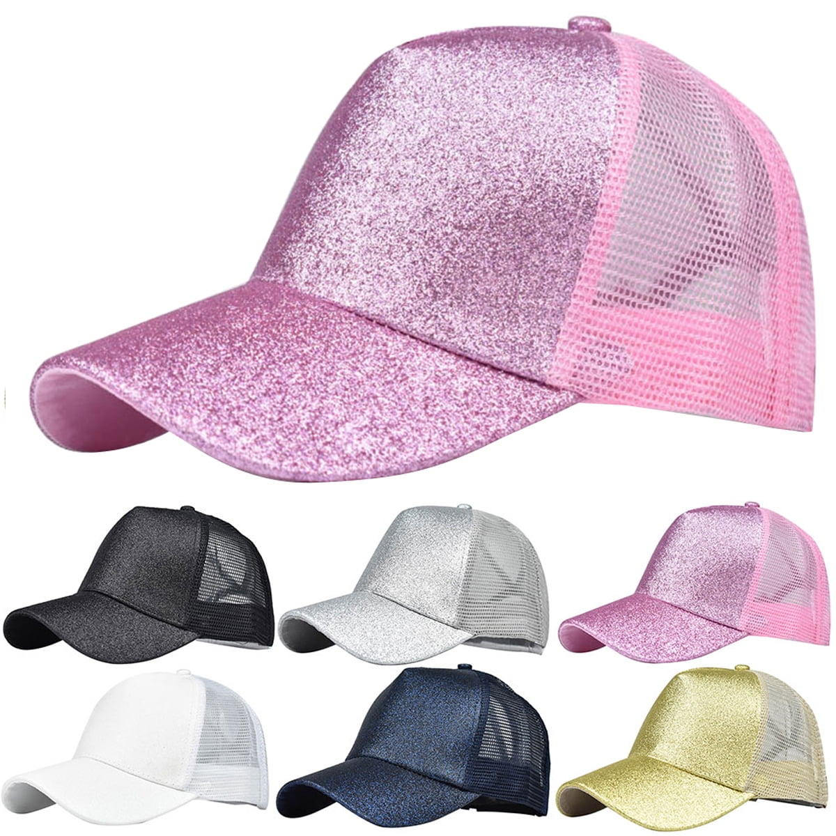 Travelwant Ponytail Caps Messy Buns Trucker Plain Baseball Cap ...