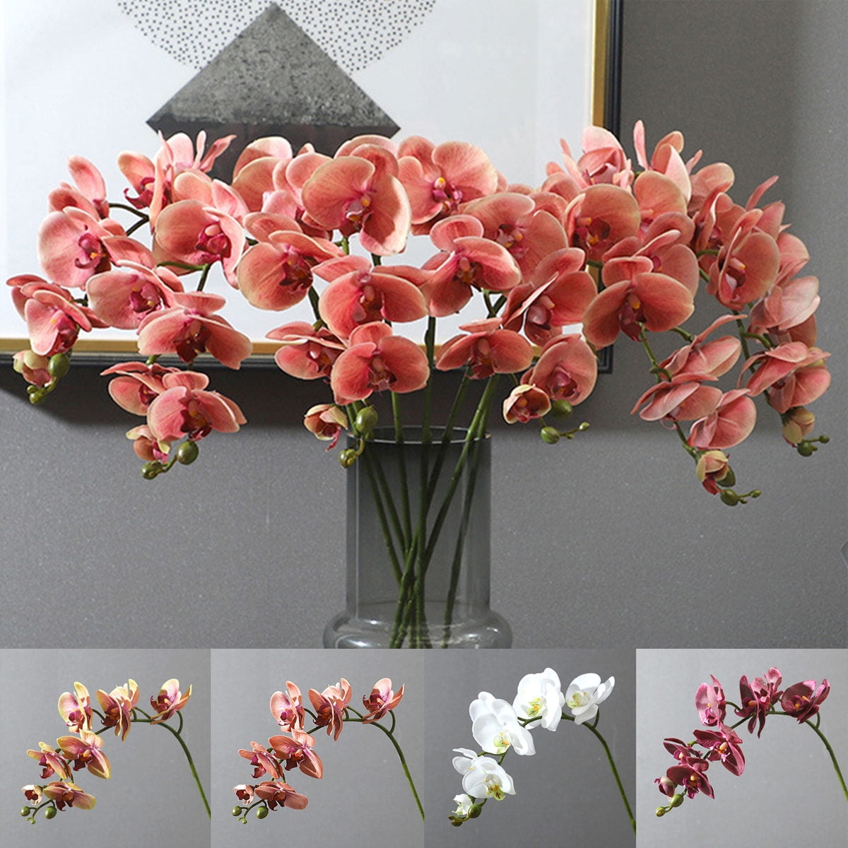 Travelwant Real Touch Artificial Orchid Branches Fake Phalaenopsis ...