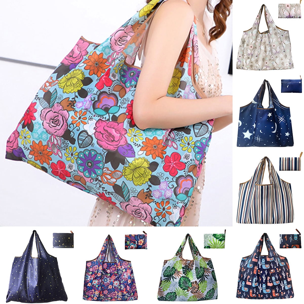Travelwant Reusable-Grocery-Bags-Shopping-Totes with Zipper Pouch Nylon ...