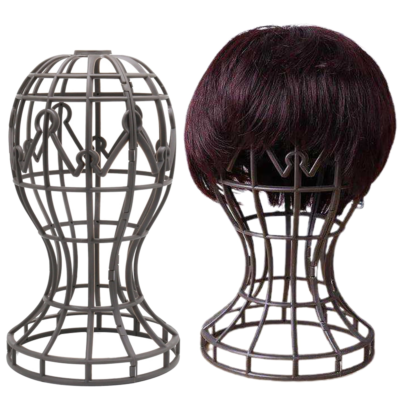 Travelwant Short Wig Stand Portable Wig Holder for multiple Wigs and ...