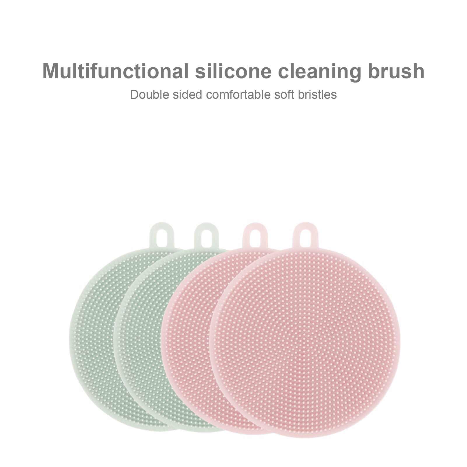 Travelwant Silicone Dish Scrubber, Silicone Sponge Dish Brush Food ...