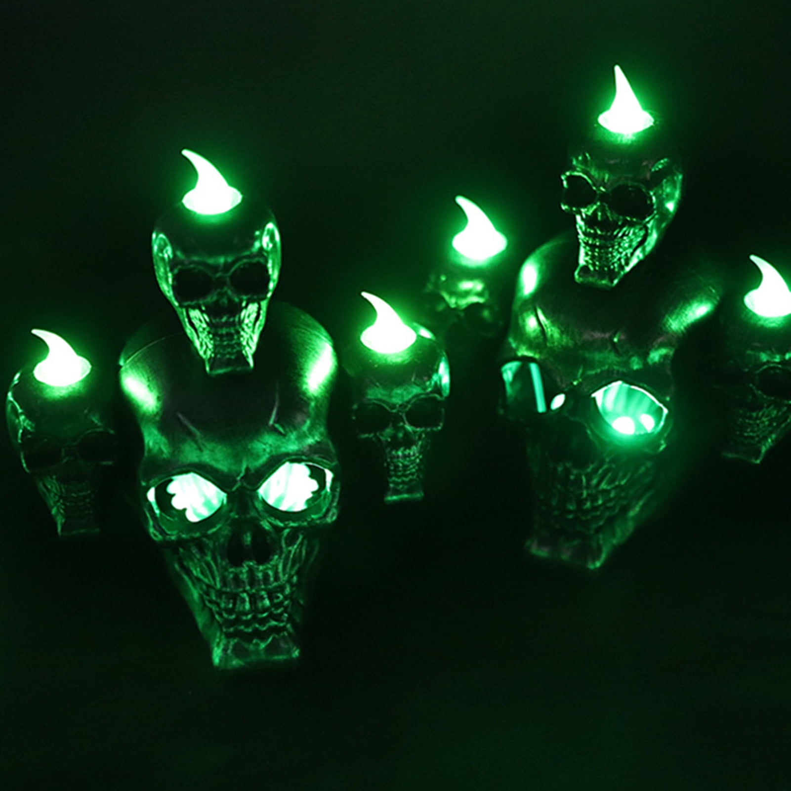 Travelwant Skeleton Candle Light Decoration LED Skull Flickering Horror ...