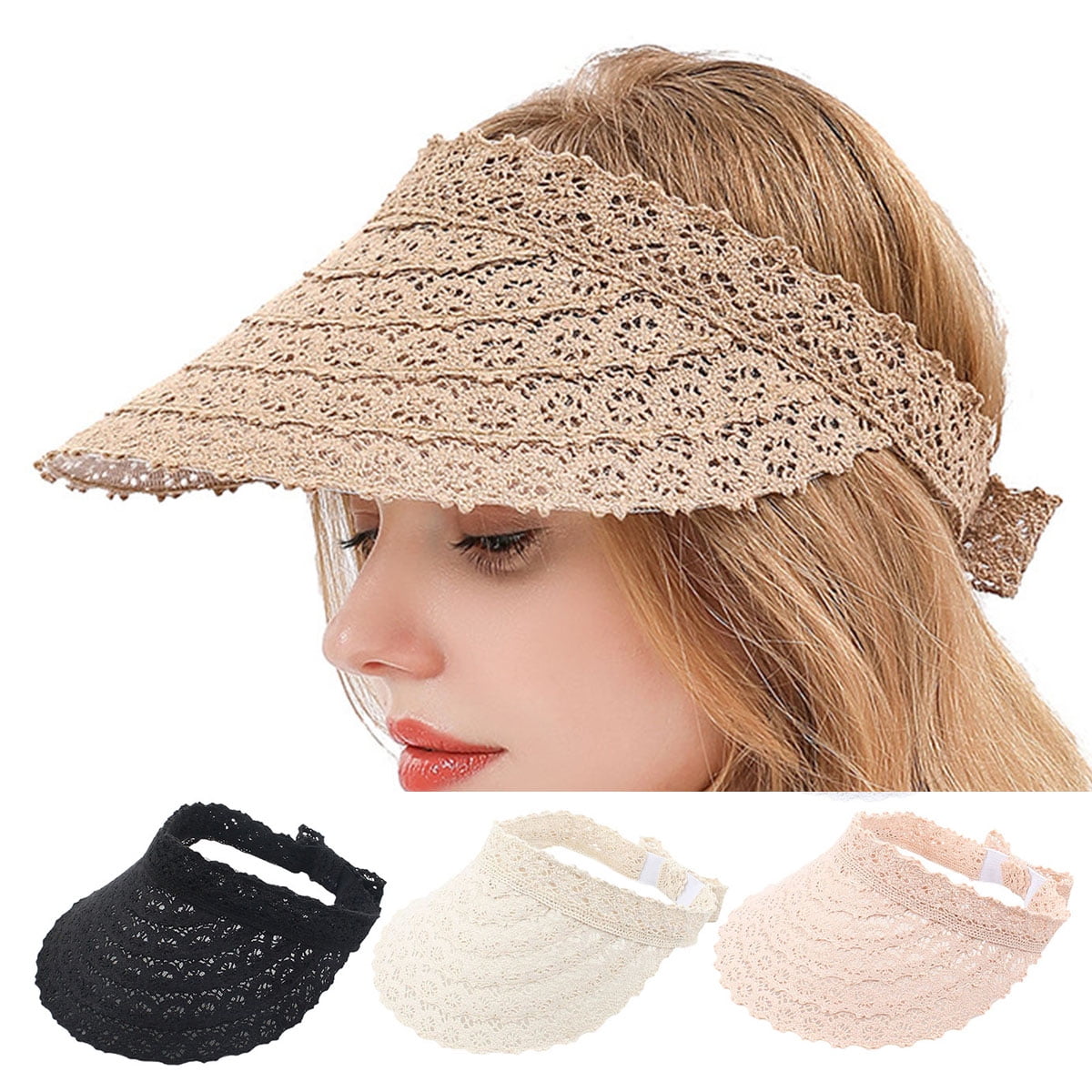 Travelwant Straw Hats for Women, Visor Hats for Women Beach Hats for ...