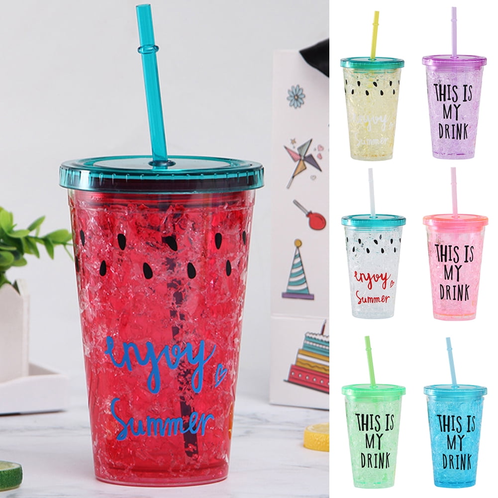Travelwant Tumbler With Lids and Straws, Plastic Coffee Tumbler Cup ...