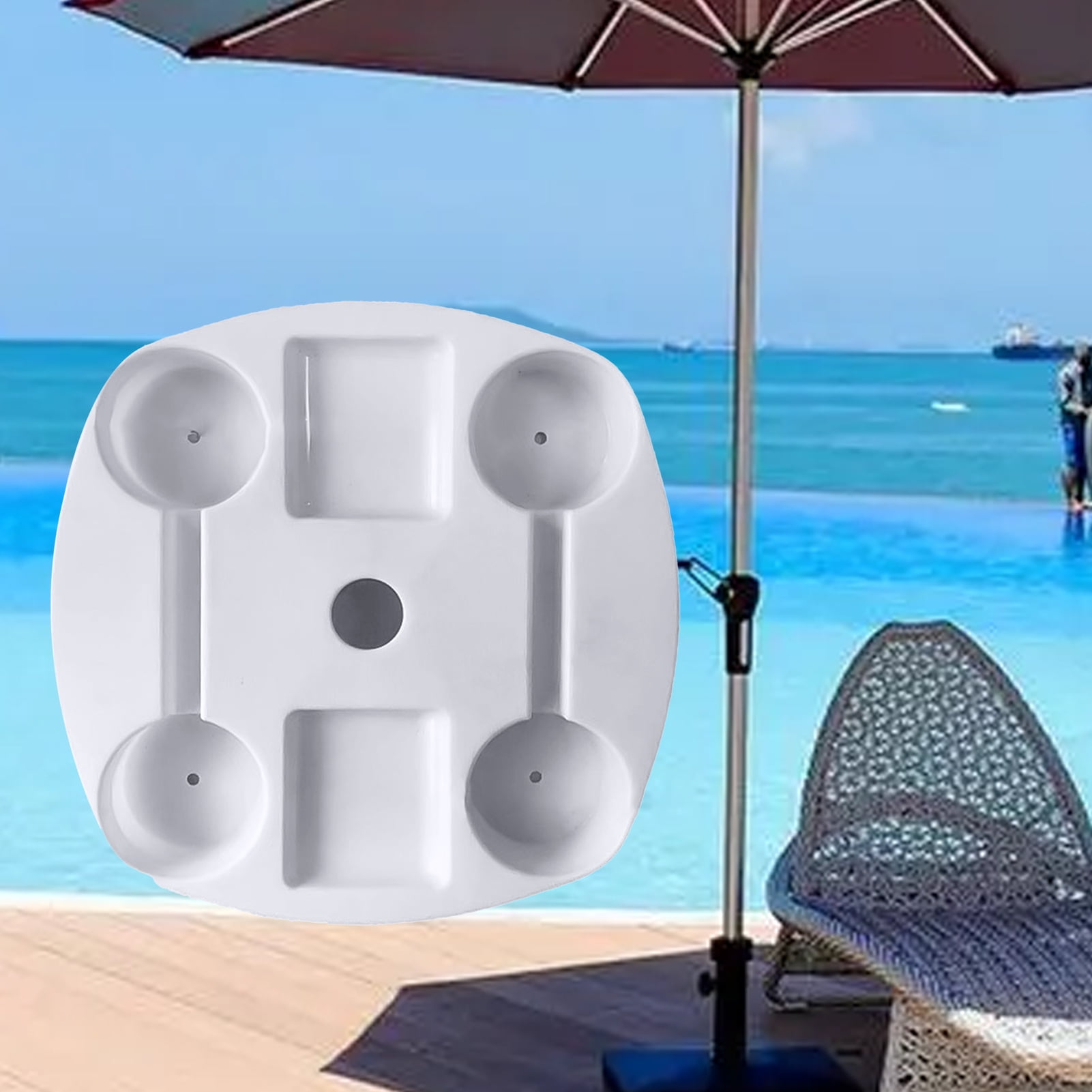 Travelwant Umbrella Table Tray 15 Inches for Beach, Patio, Garden ...