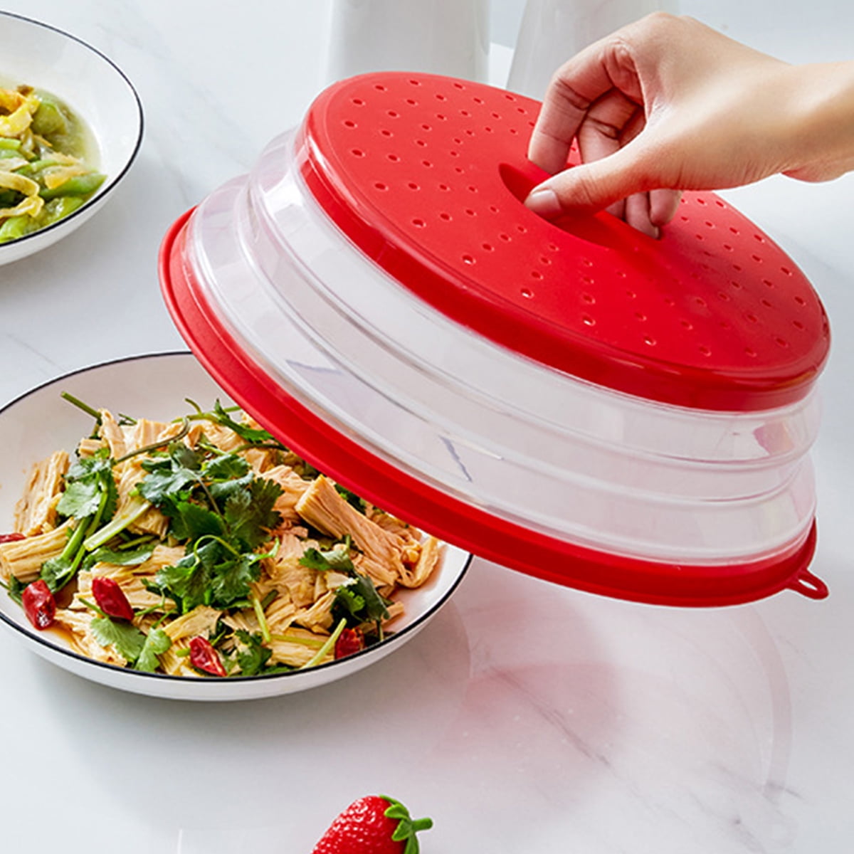 Travelwant Vented Collapsible Microwave Cover, Heat-Resistant ...
