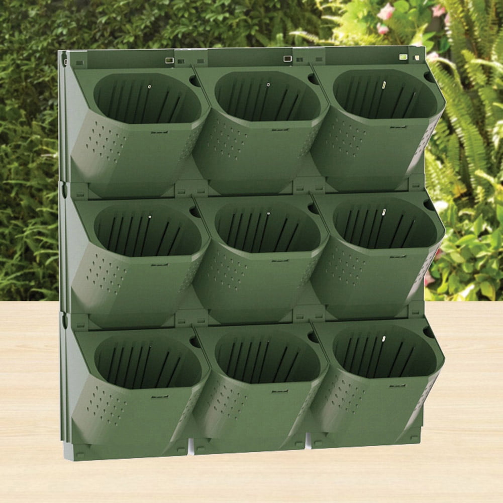 Travelwant Vertical Wall- Mounted Planter Pot Railing Hanging Flowerpot ...