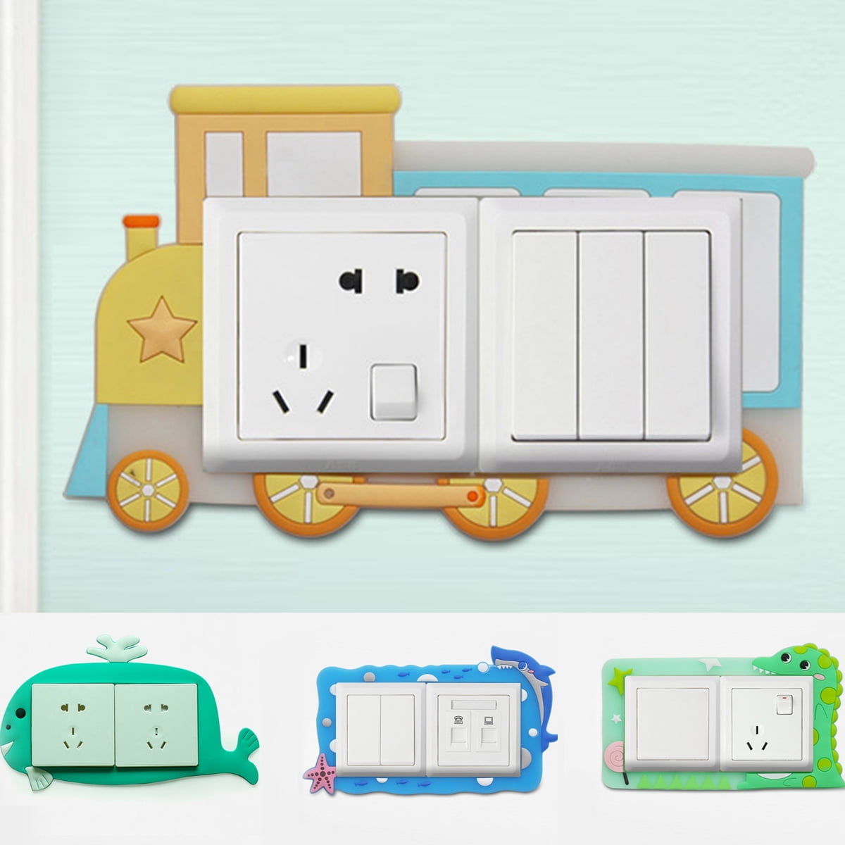 Travelwant Wall Plate Outlet Switch Covers Cartoon 3D Stereoscopic Wall ...