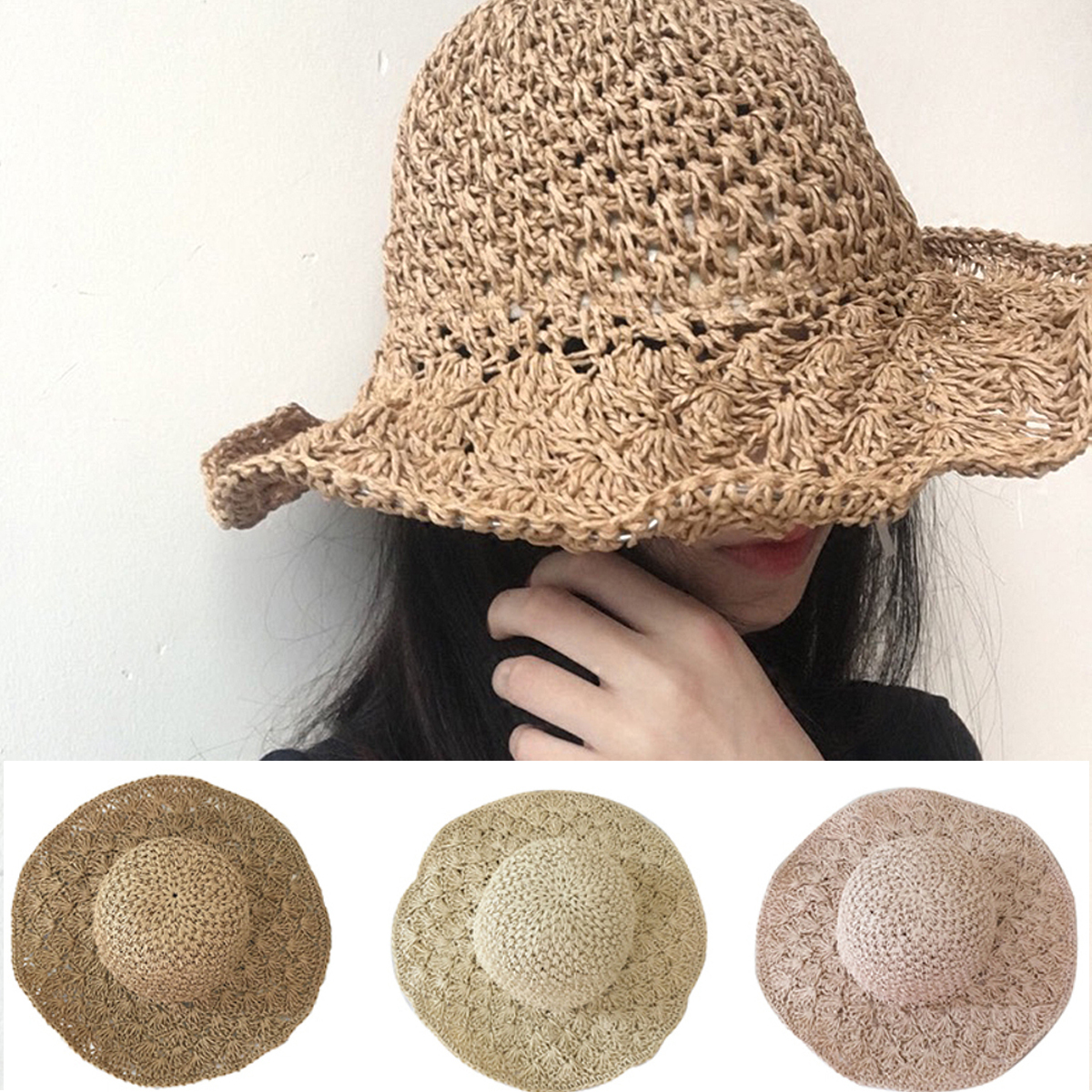 Travelwant Women Crown Wide Brim Sun Hats Summer UV Protection UPF Hat ...