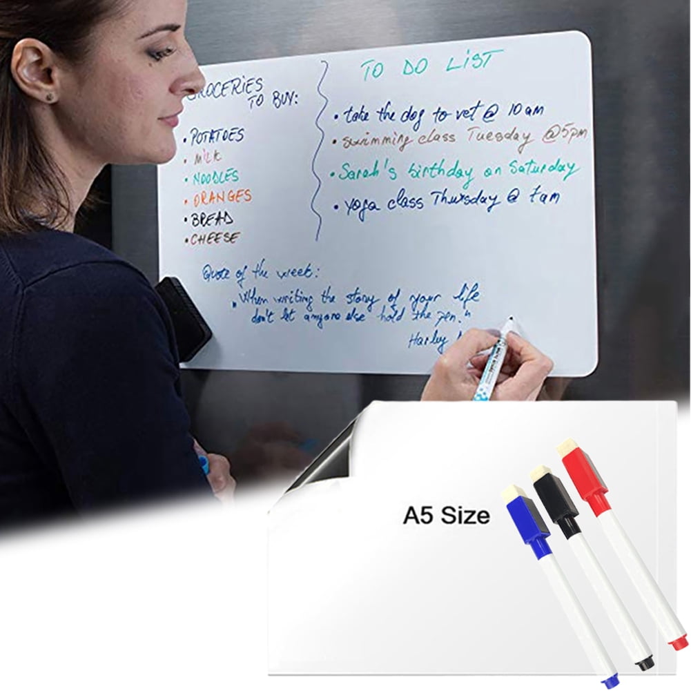 Travelwant A5 Dry Erase Sticky White Board Sheet, Self-Adhesive ...
