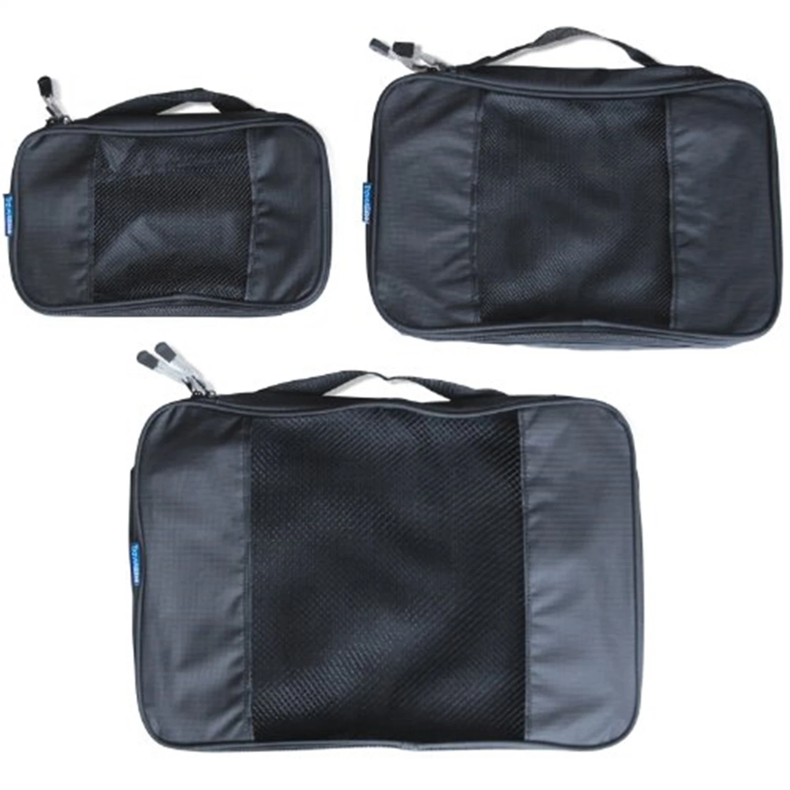 Travelwise Nylon Luggage Organization Packing Cubes, Black, 3 Sizes ...
