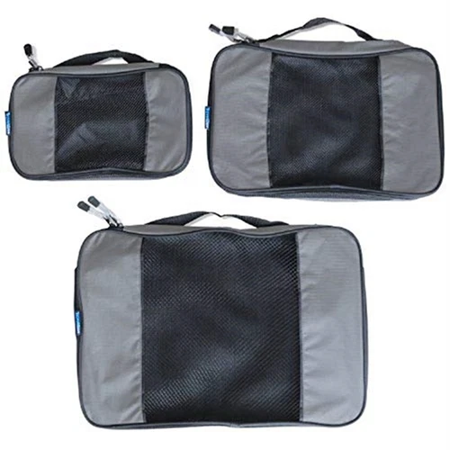 Travelwise Nylon Luggage Organization Packing Cubes, Silver, 3 Sizes ...