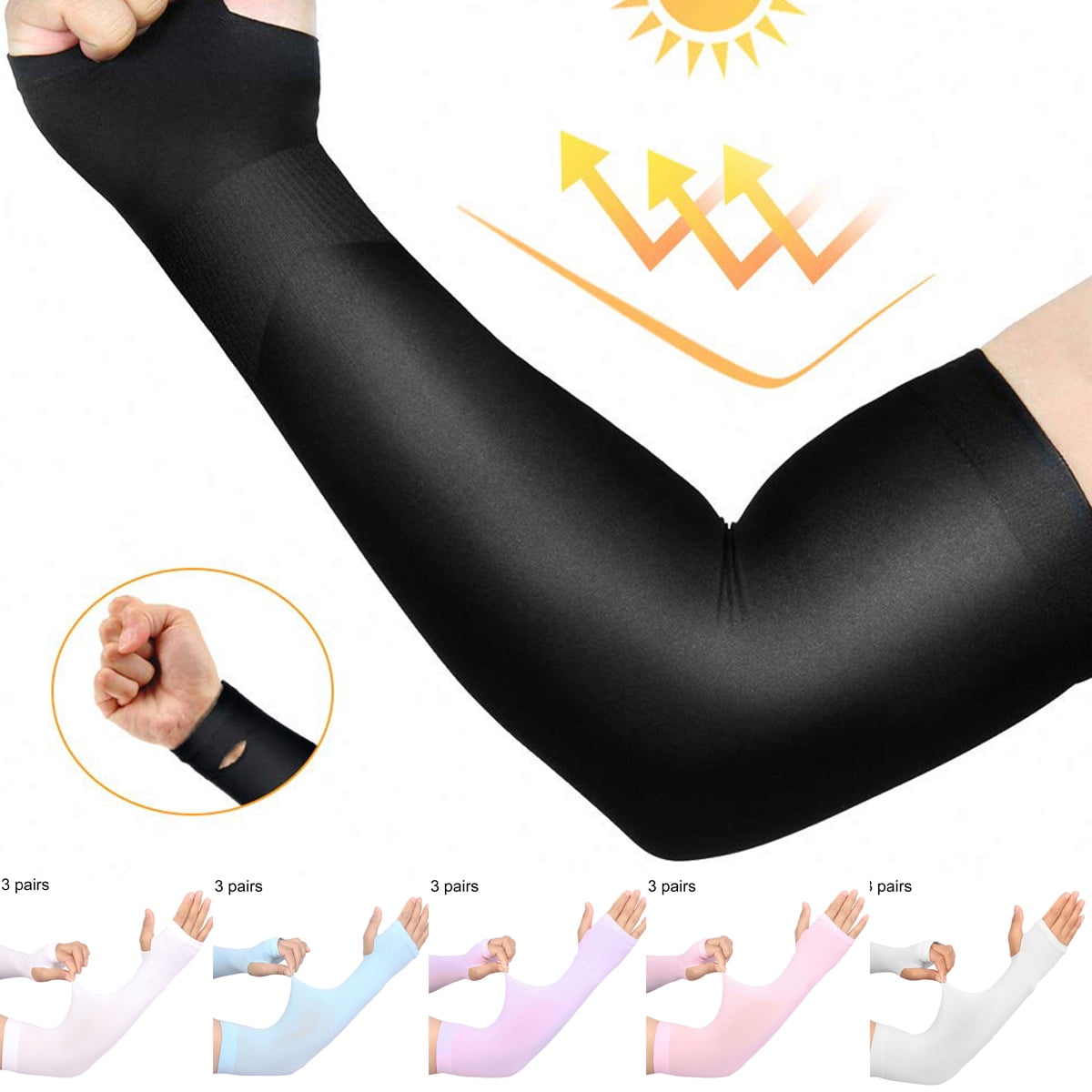 Travelwnat 3 Pairs Arm Sleeves for Men and Women – Tattoo Cover Up, Sun ...