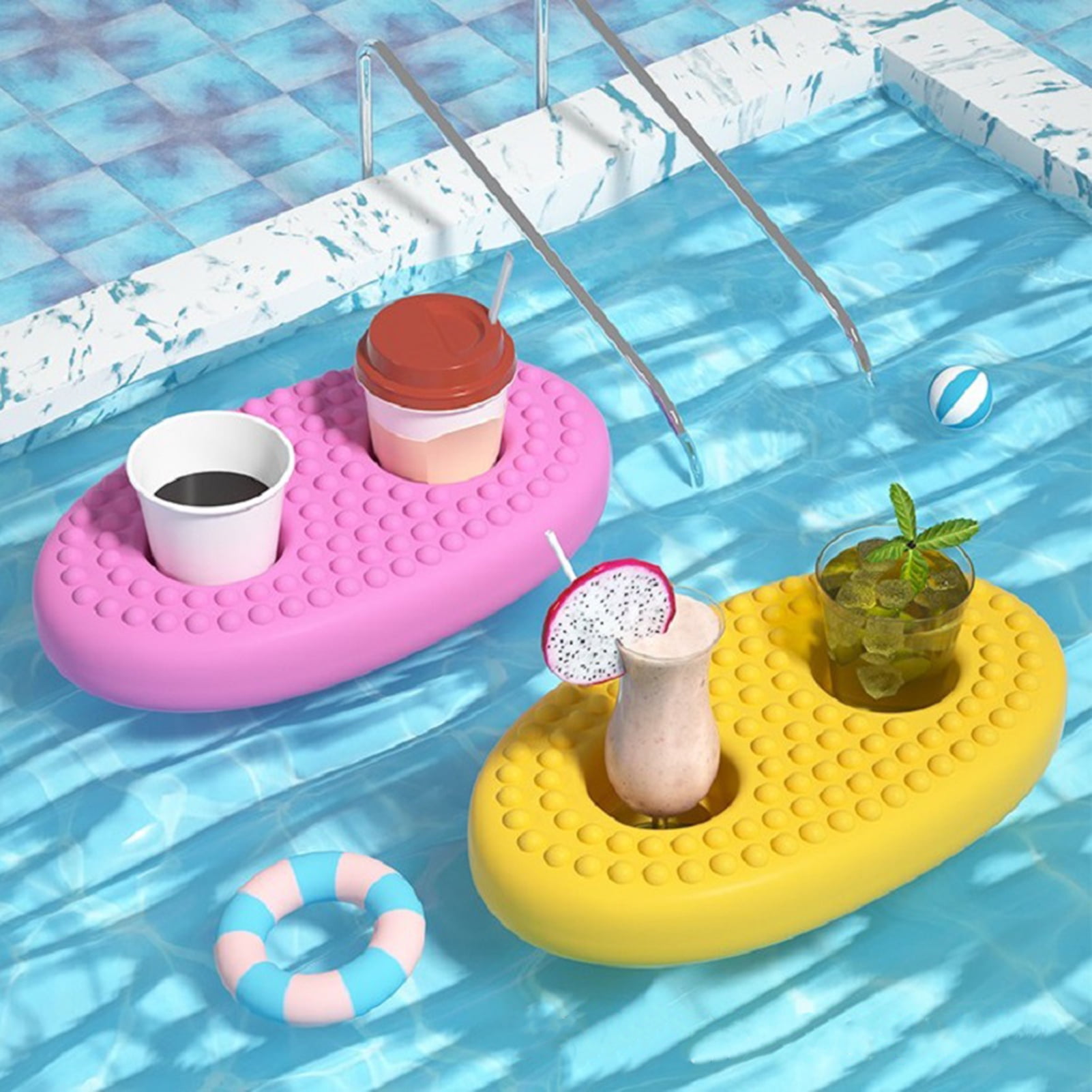 Travelwnat Floating Drink Holder Floating Coaster Pool Drink Holder for ...