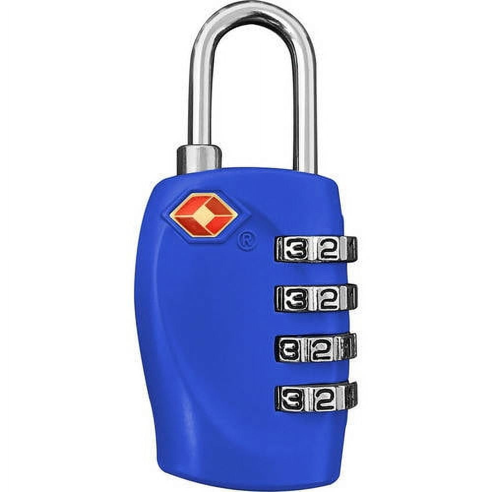 TraverGo 4 Digit Combination Lock, Blue TR1140BL - Walmart.com