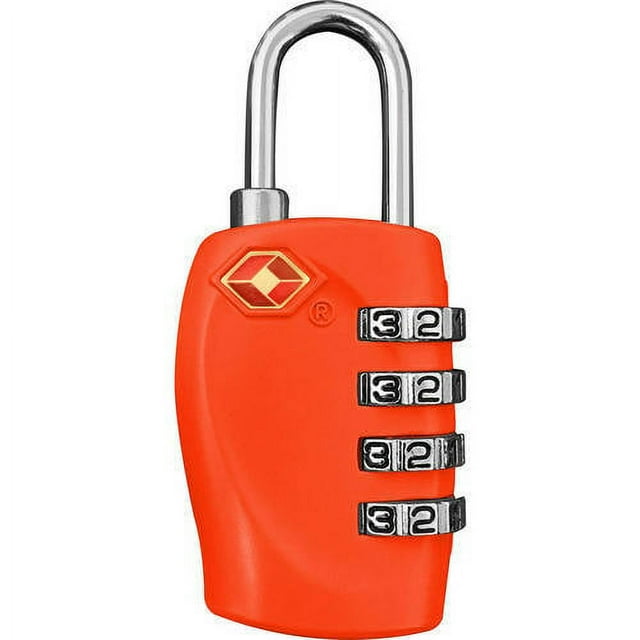 TraverGo 4 Digit Combination Lock, Red TR1140RD - Walmart.com