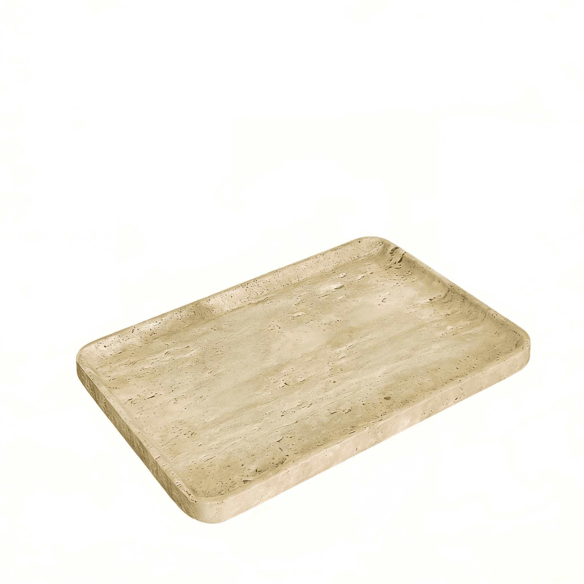 Travertine Marble Rectangular Vanity Tray, Luxury Natural Stone Storage ...