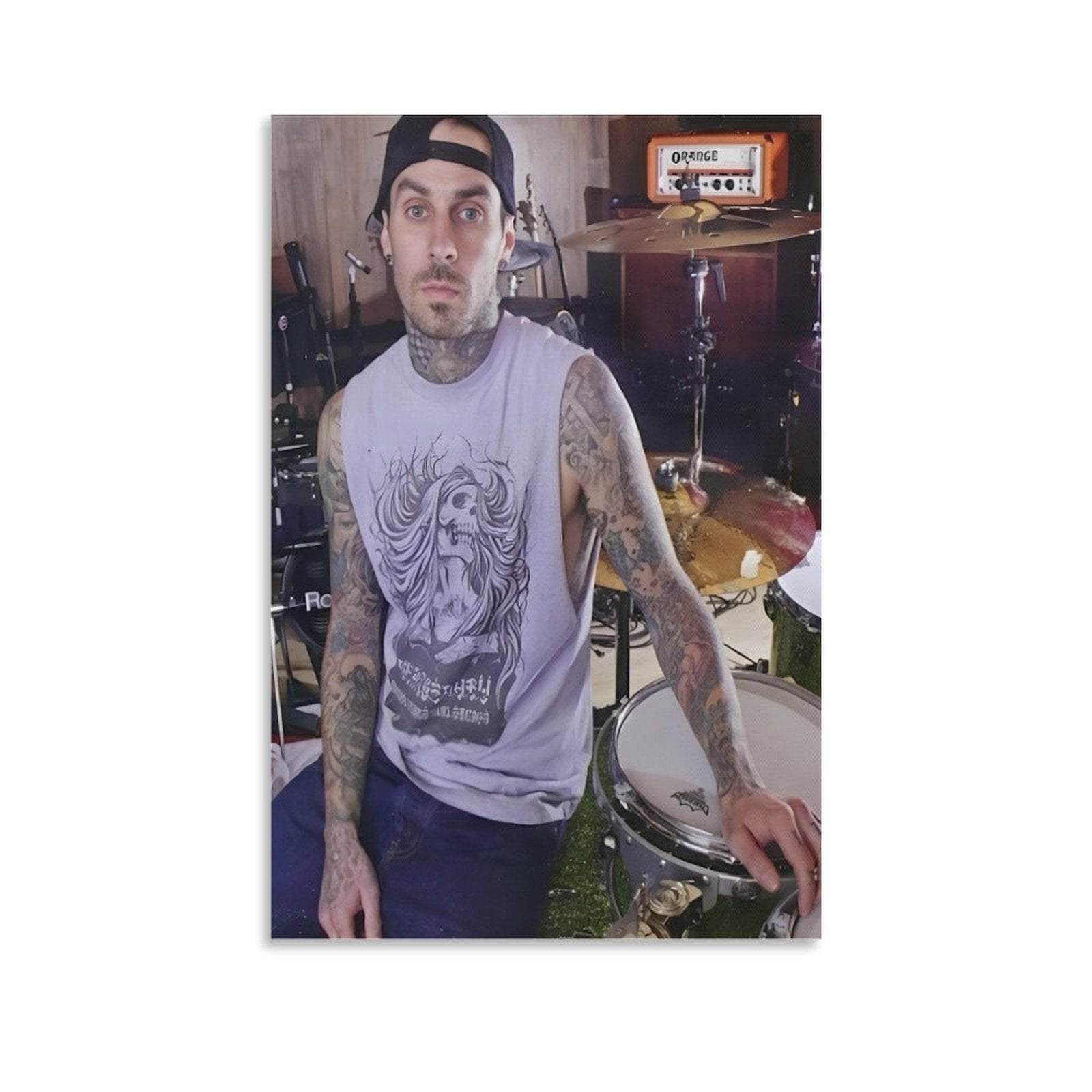 Travis Barker Poster (19) Painting On Canvas Wall Art Poster Scroll ...