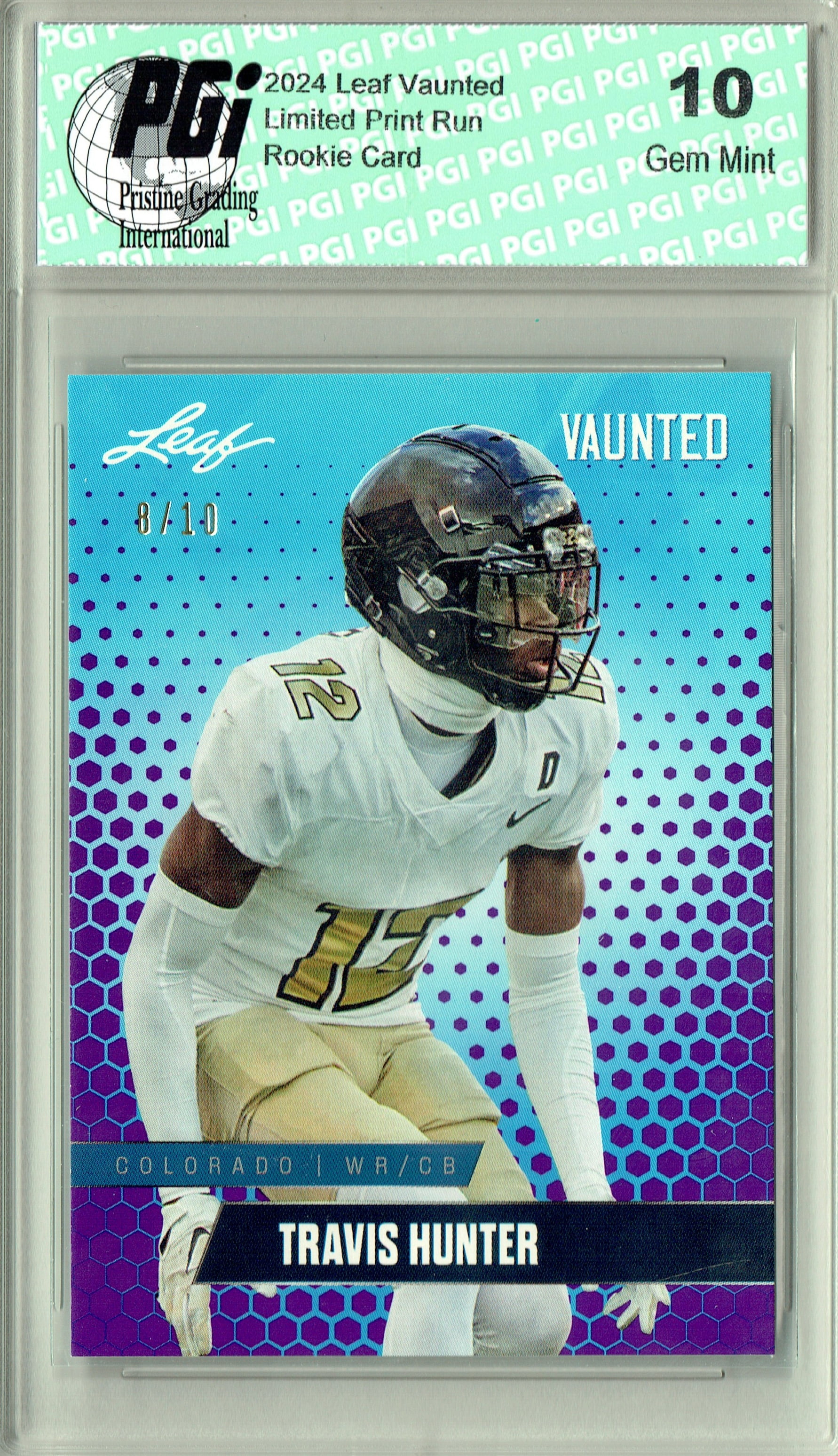 Travis Hunter 2024 Leaf Vaunted #V-19 Purple SP 10 Made Debut Rookie ...