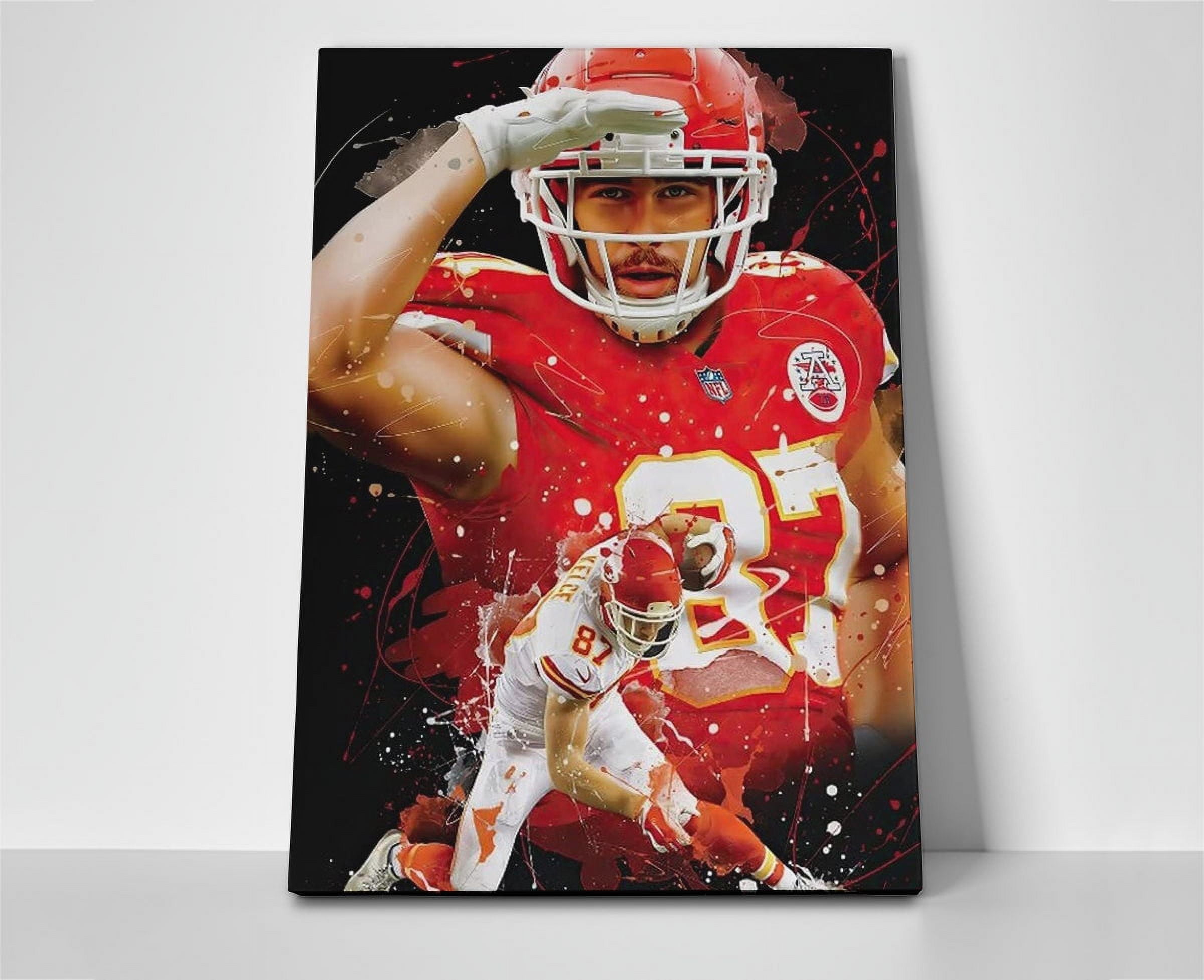 Travis Kelce Chiefs Poster or Wrapped Canvas - Walmart.com