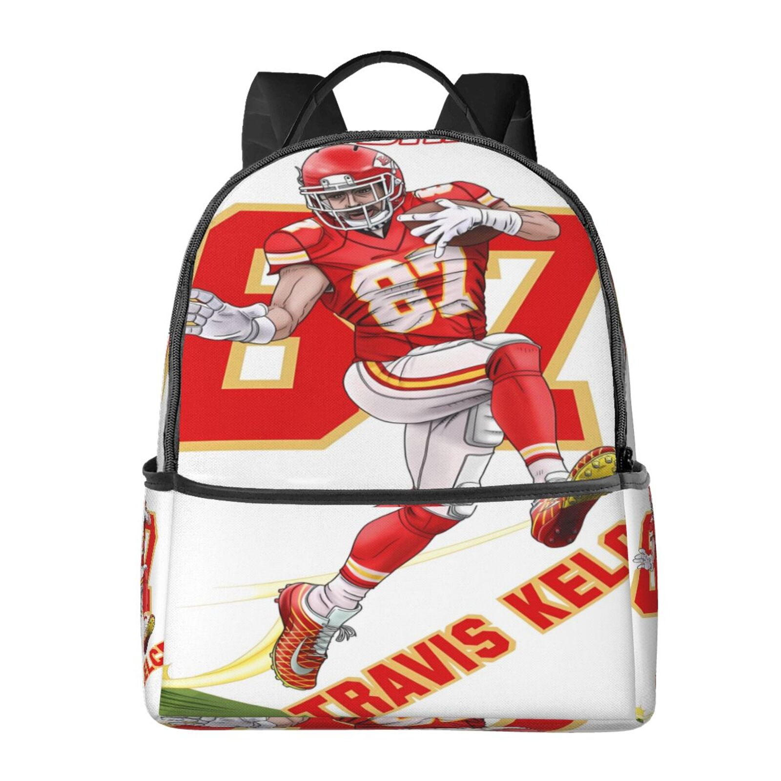 Travis Kelce Customized Fashion Travel Backpack, Football Team Logo Fan ...