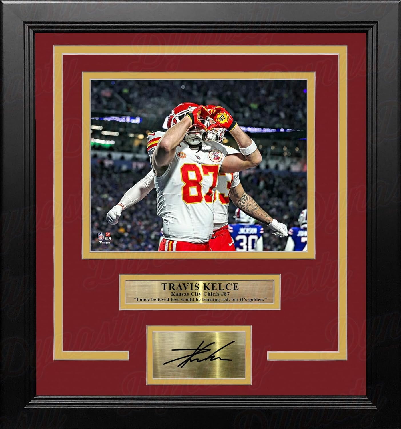 Travis Kelce Heart Hands Touchdown Kansas City Chiefs 8" x 10" Framed ...