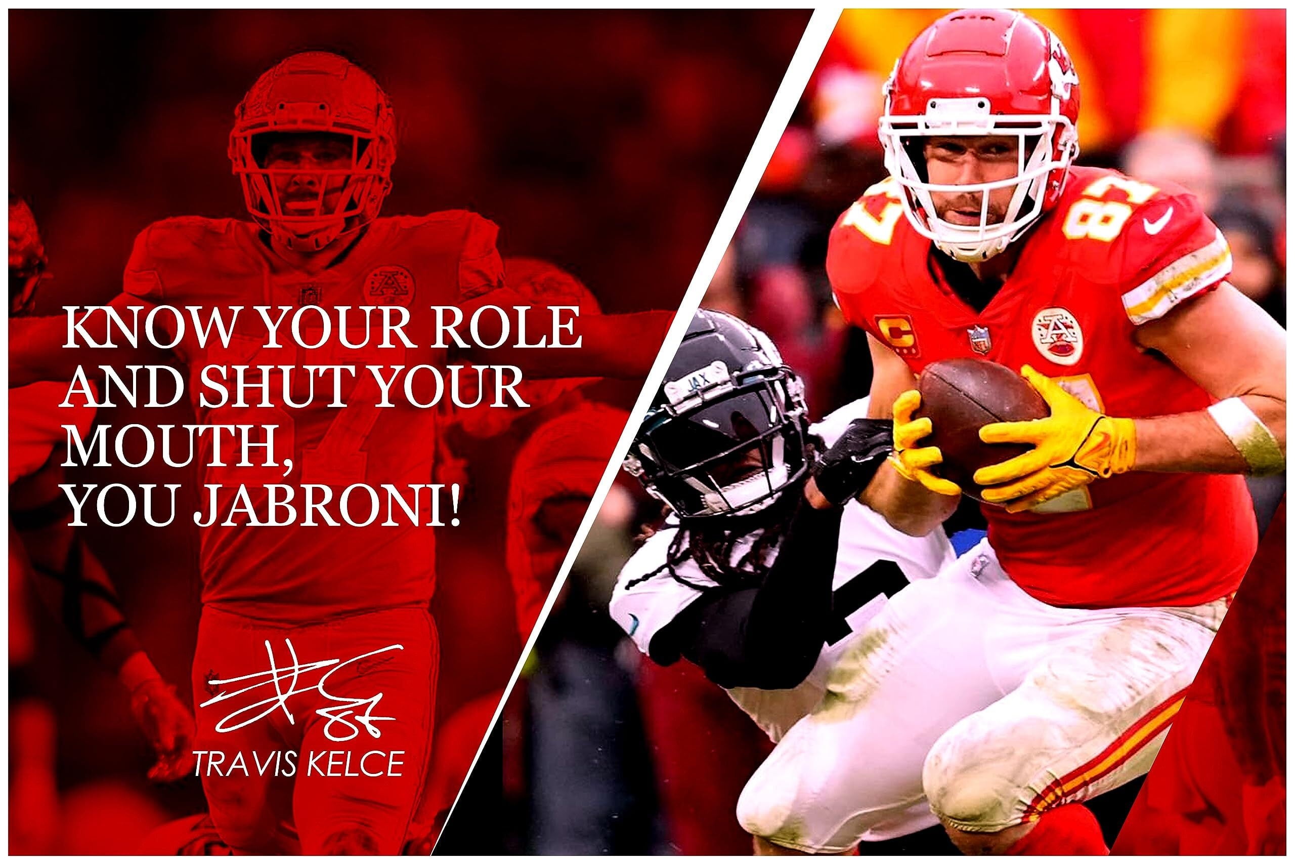 Travis Kelce Poster Motivational Quote Posters Inspirational Football ...