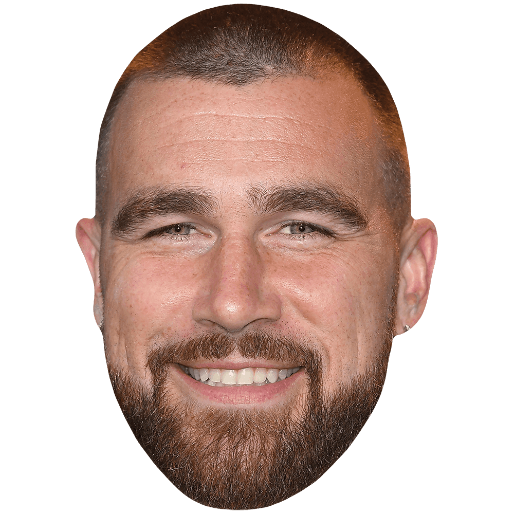 Travis Kelce (Smile) Flat Cardboard Face - Walmart.com