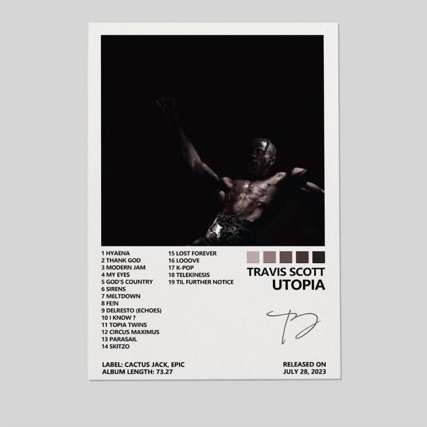 Travis Poster Scott Utopia Album Cover Posters for Bedroom Aesthetic ...