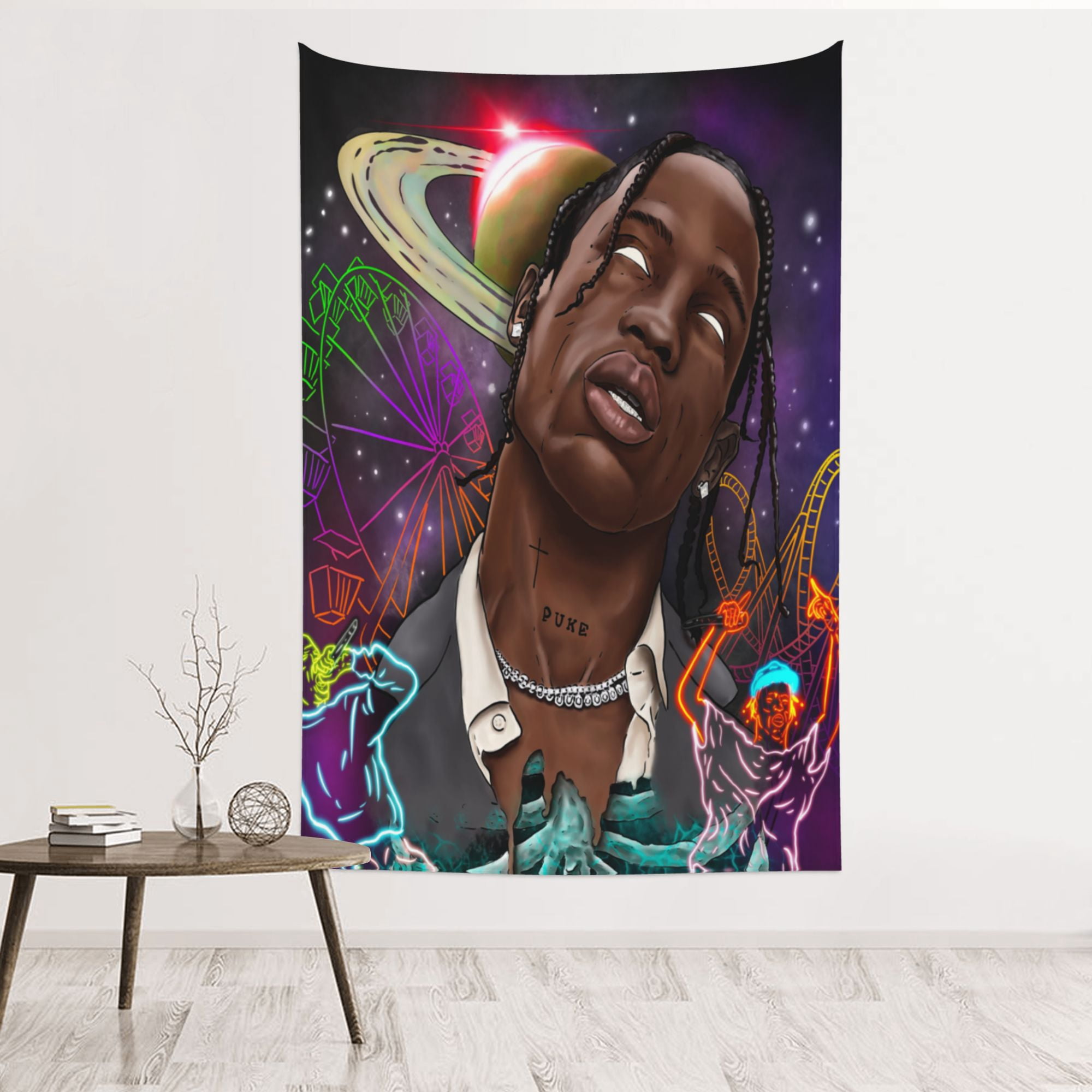Travis Rapper Scott Astroworld Wall Tapestry Poster For Bedroom ...