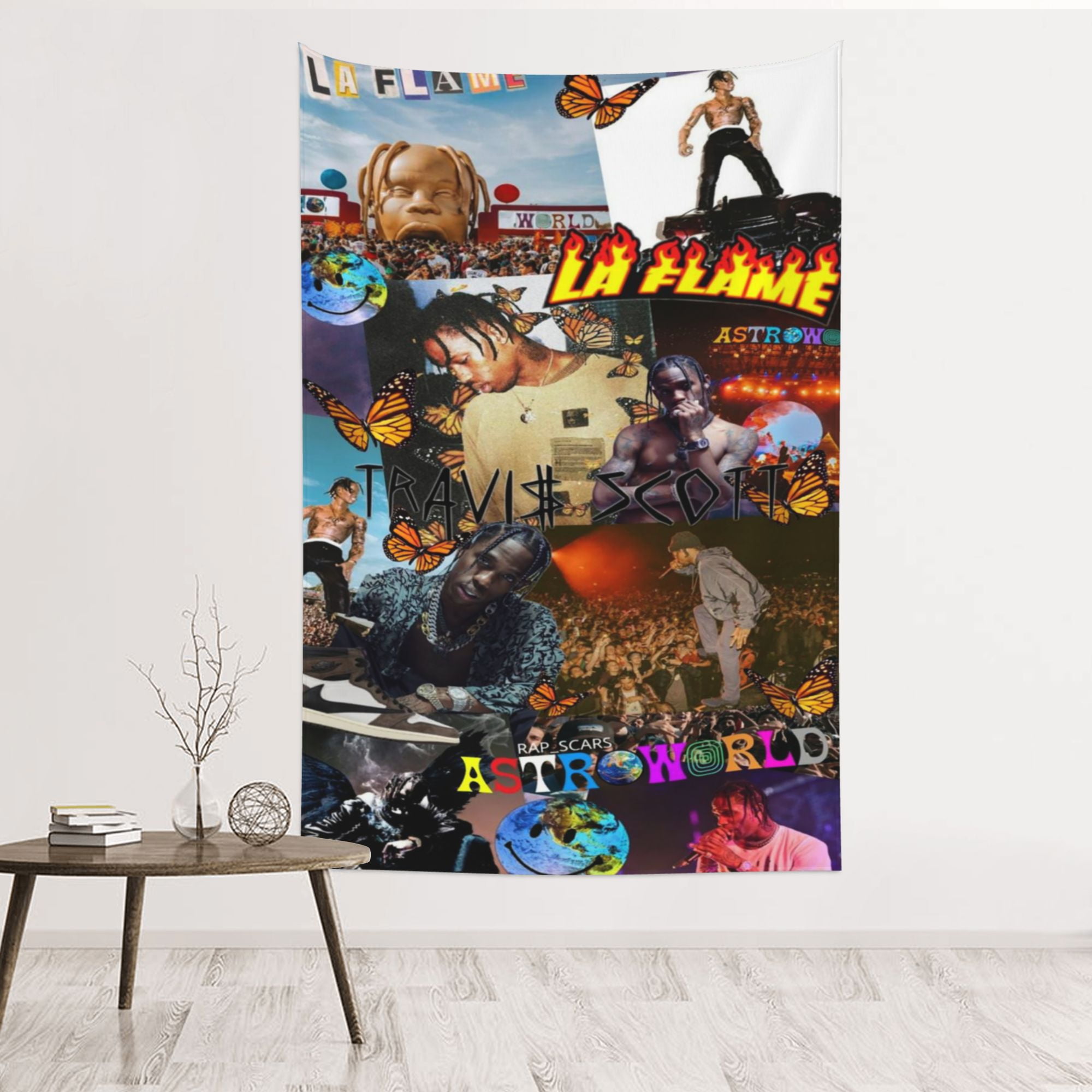 Travis Rapper Scott Astroworld Wall Tapestry Poster For Bedroom ...