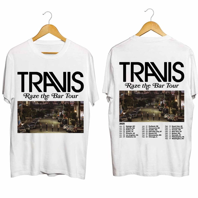 Travis - Raze The Bar 2025 Tour T-Shirt, Travis Band Fan Shirt, Travis ...
