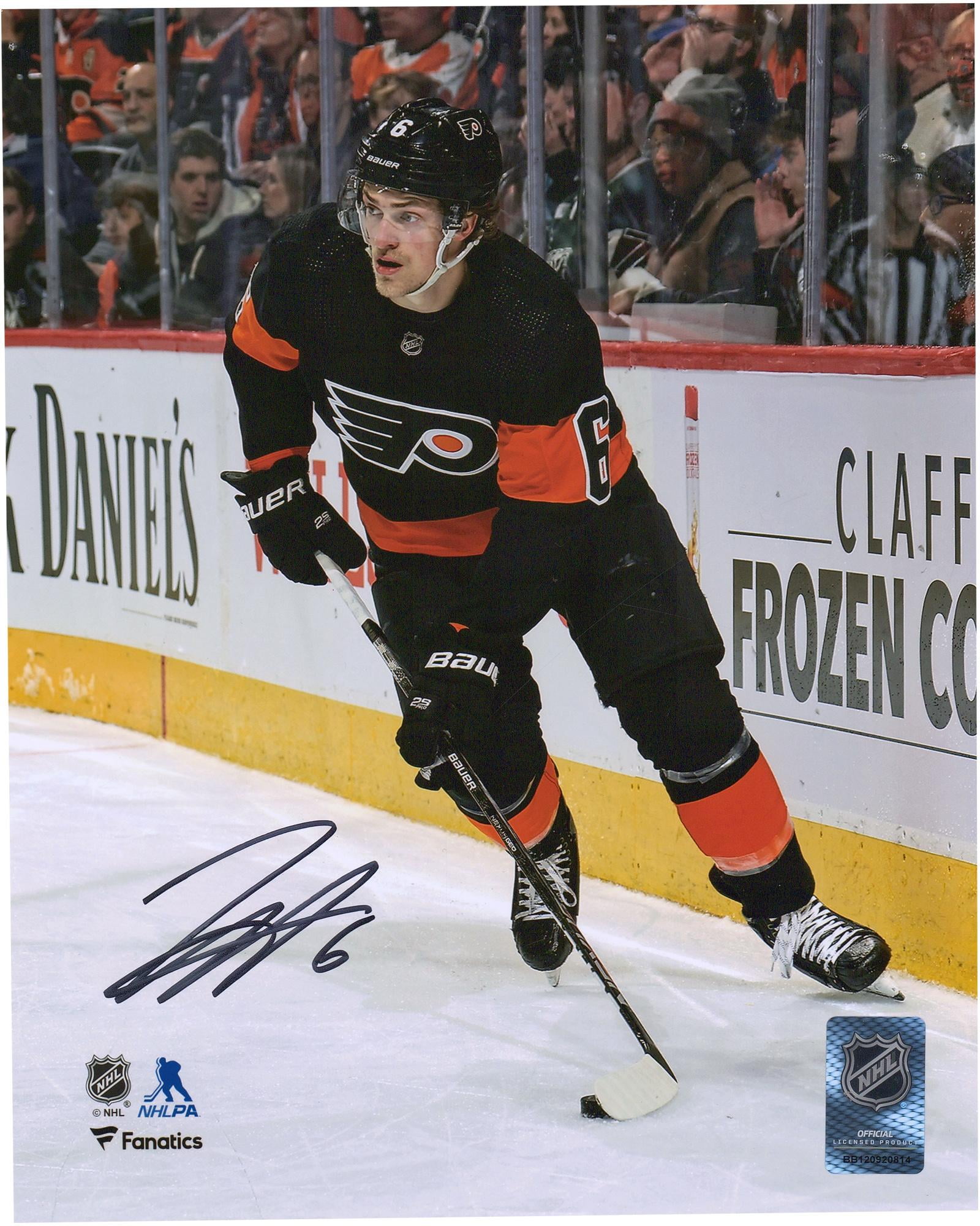Travis Sanheim Philadelphia Flyers Autographed 8" x 10" Black Alternate ...