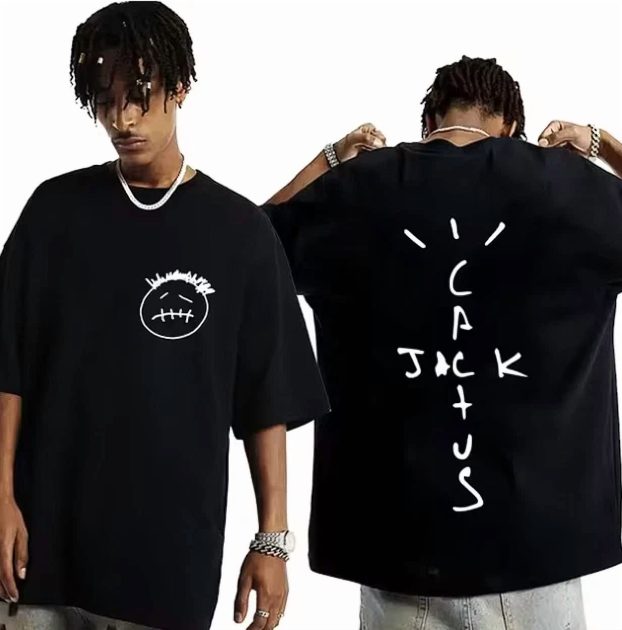 Travis_Scott Cactus Jack Graphic T-Shirt Streetwear Men Women Unisex ...