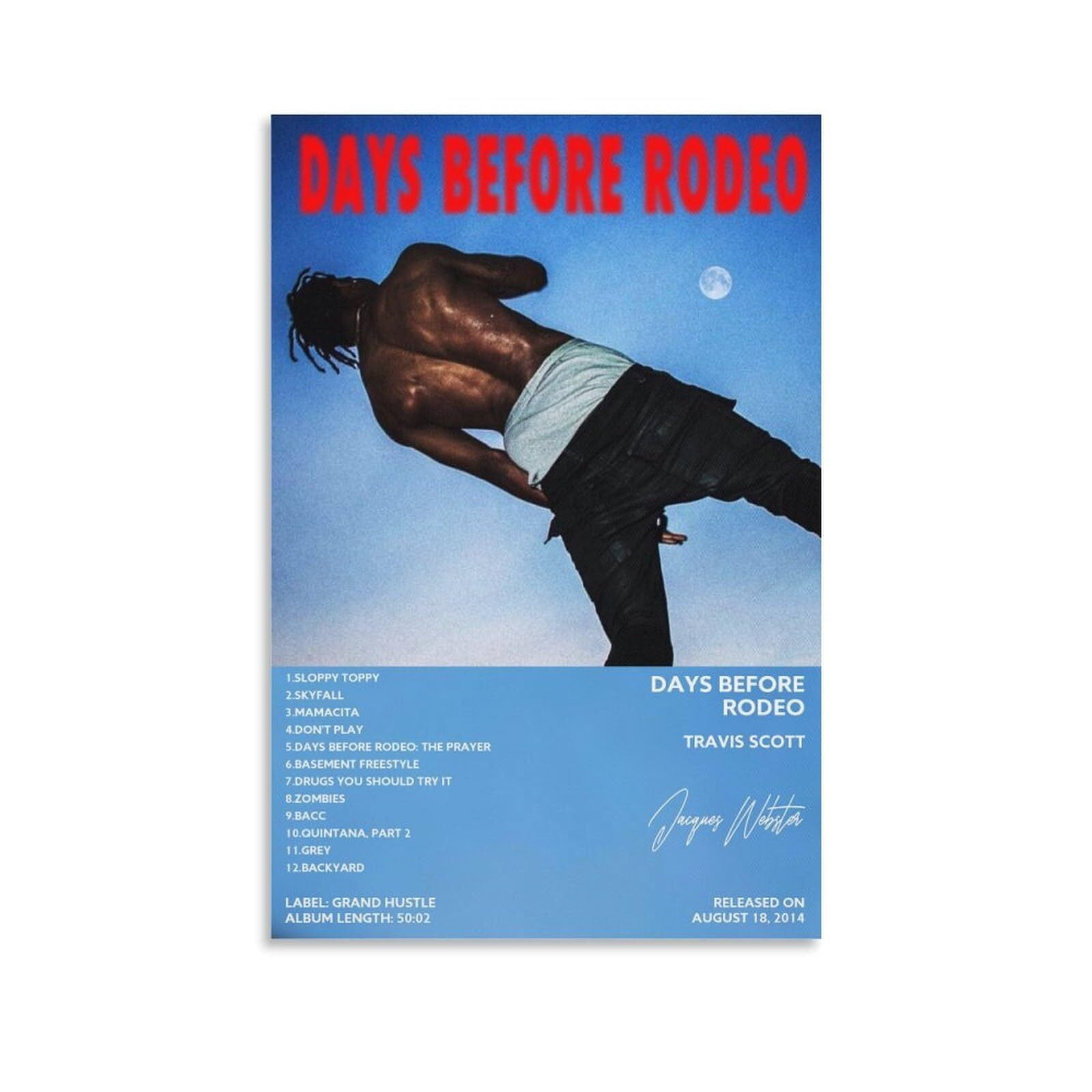 Travis Scott Days Before Rodeo Album Signature Poster (3) Canvas Poster ...