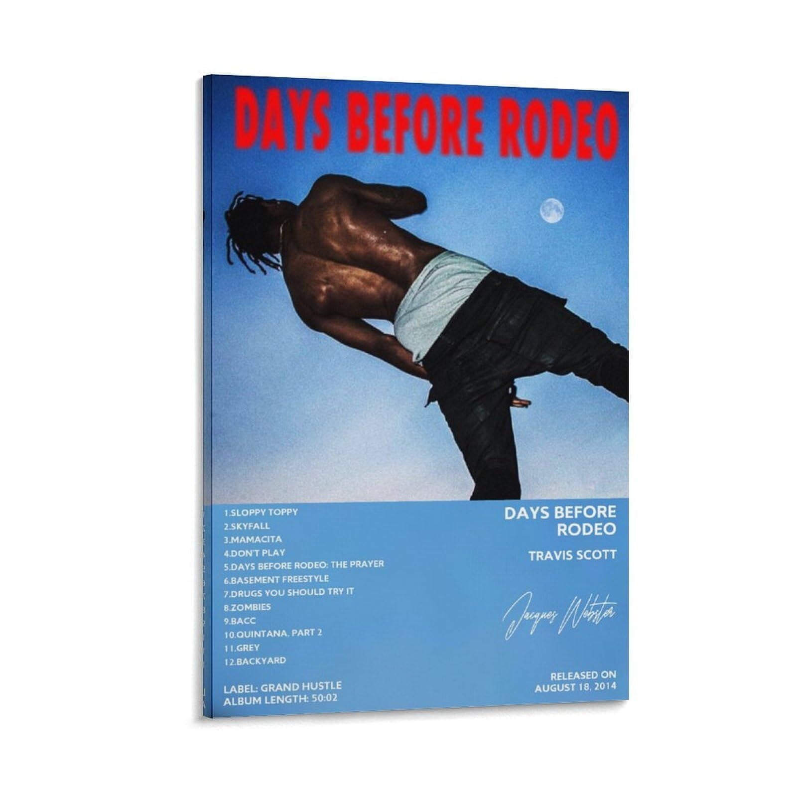 Travis Scott Days Before Rodeo Album Signature Poster (3) Canvas Poster ...