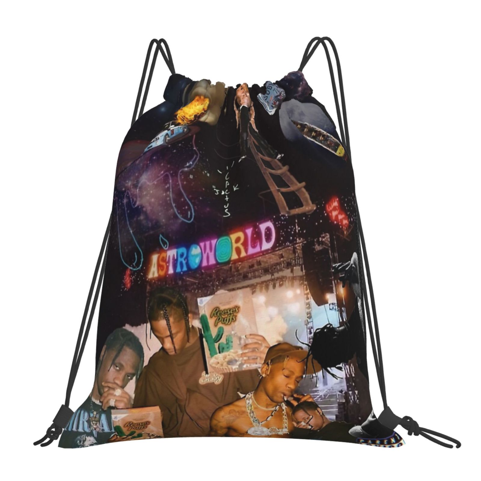 Travis Scott Drawstring Backpack Sport Gym Bag For Yoga Swimming ...