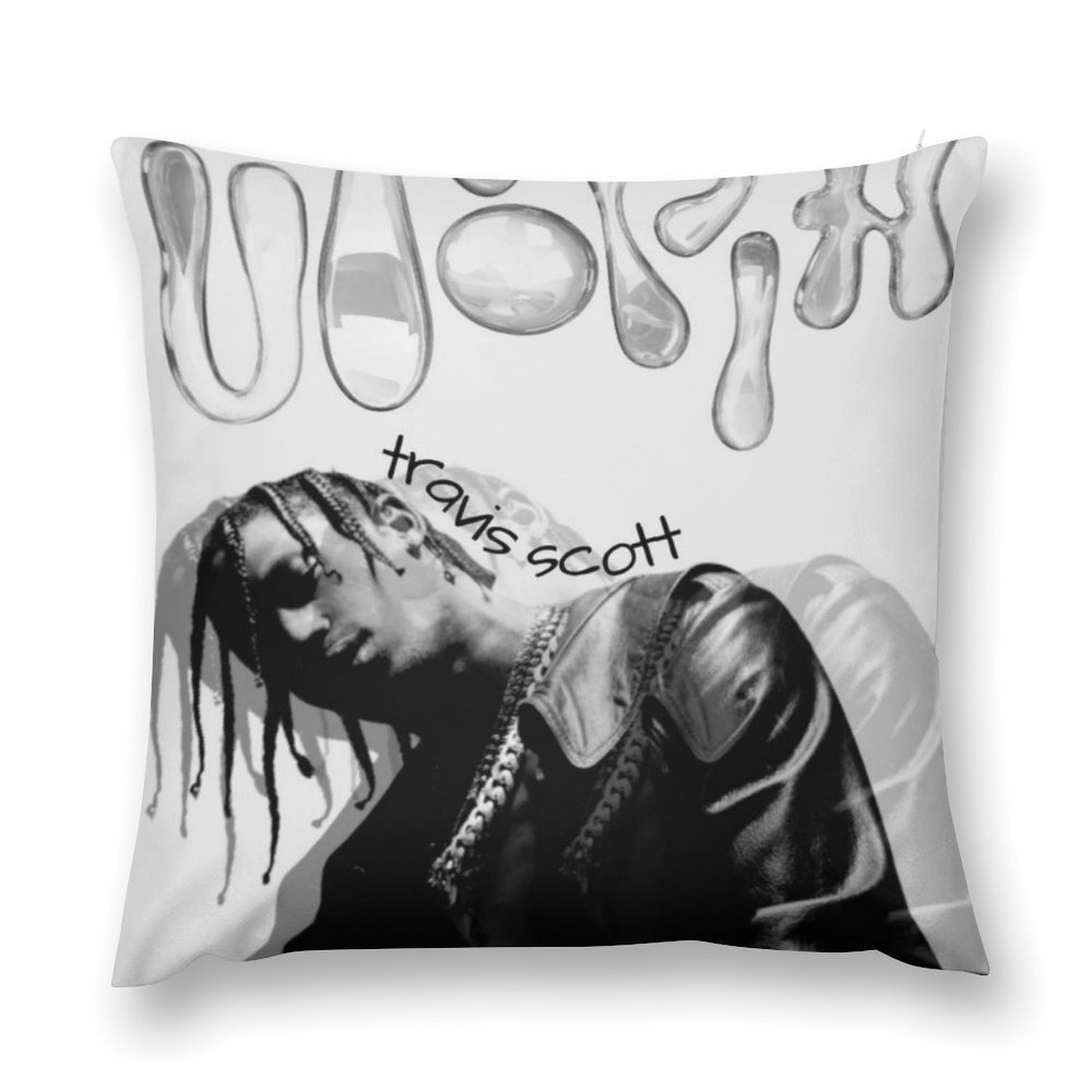 Travis Scott Merch Rapper Travis Scott Pillowcase Hip Hop Room Decor ...