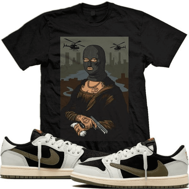 Travis Scott Olive 1s Sneaker Shirt to Match Jordan Retro 1 Olive ...