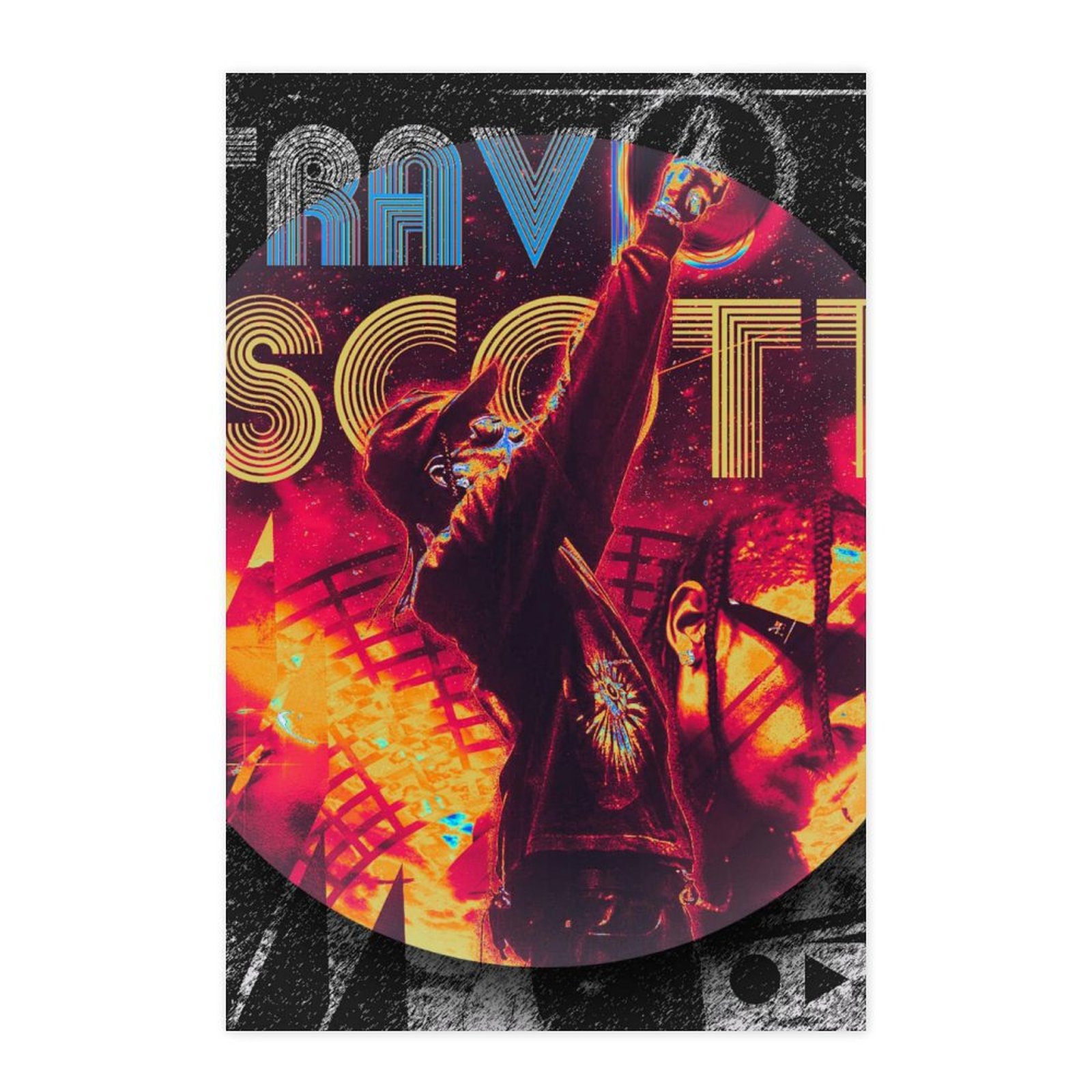 Travis Scott Poster Hip Hop Rapper Room Decor Travis Scott Merch ...