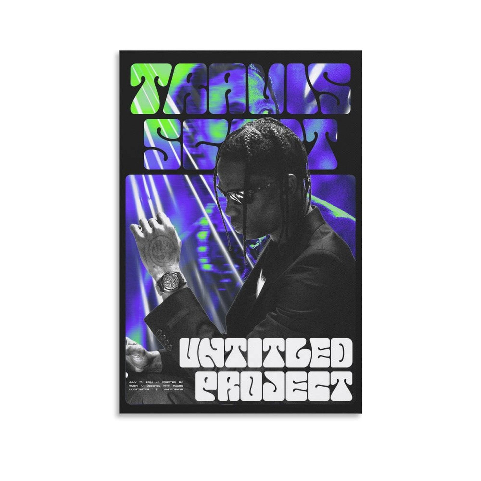 Travis Scott Poster Hip Hop Rapper Room Decor Travis Scott Merch ...
