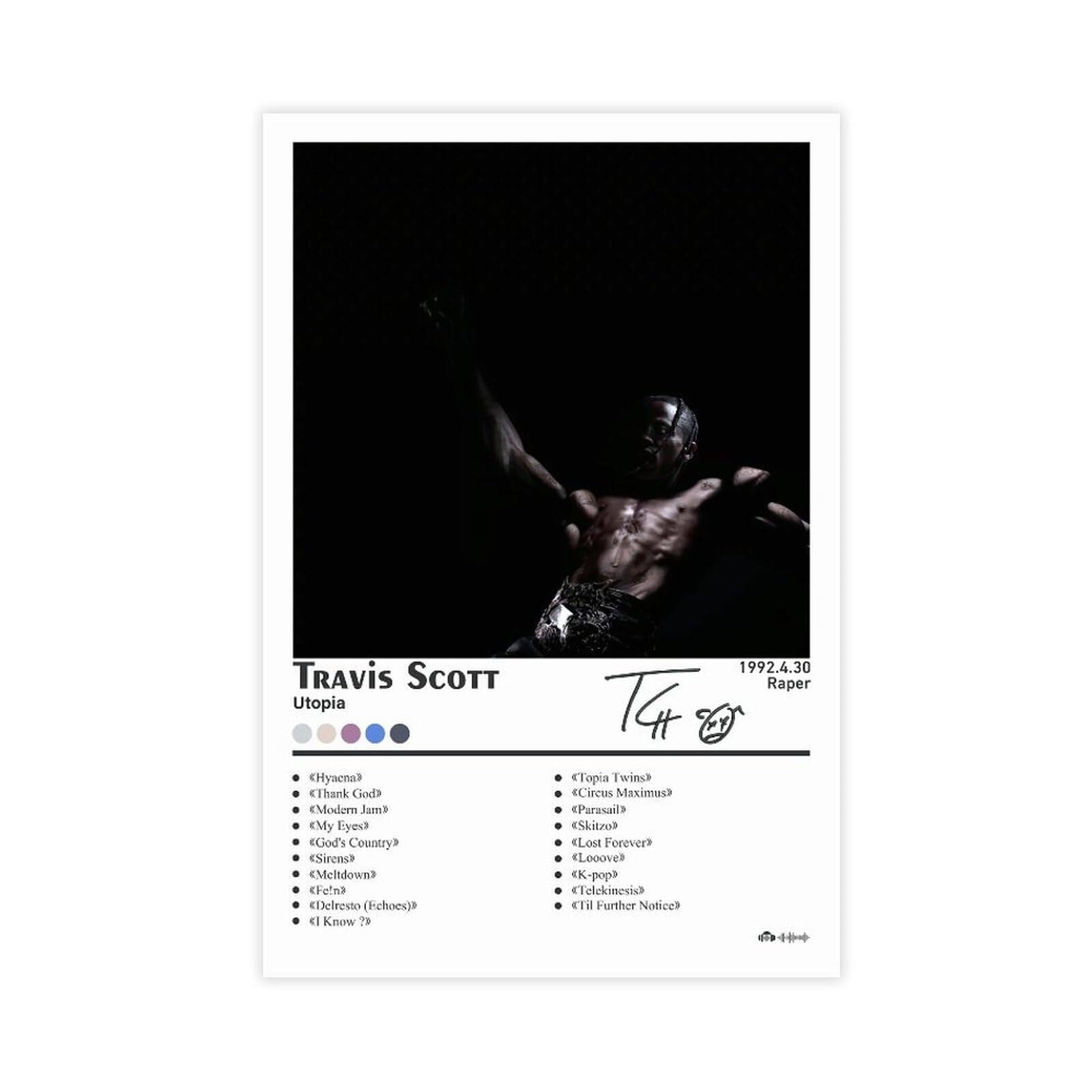 Travis Scott Poster Utopia Music Album Cover Canvas Poster Canvas ...